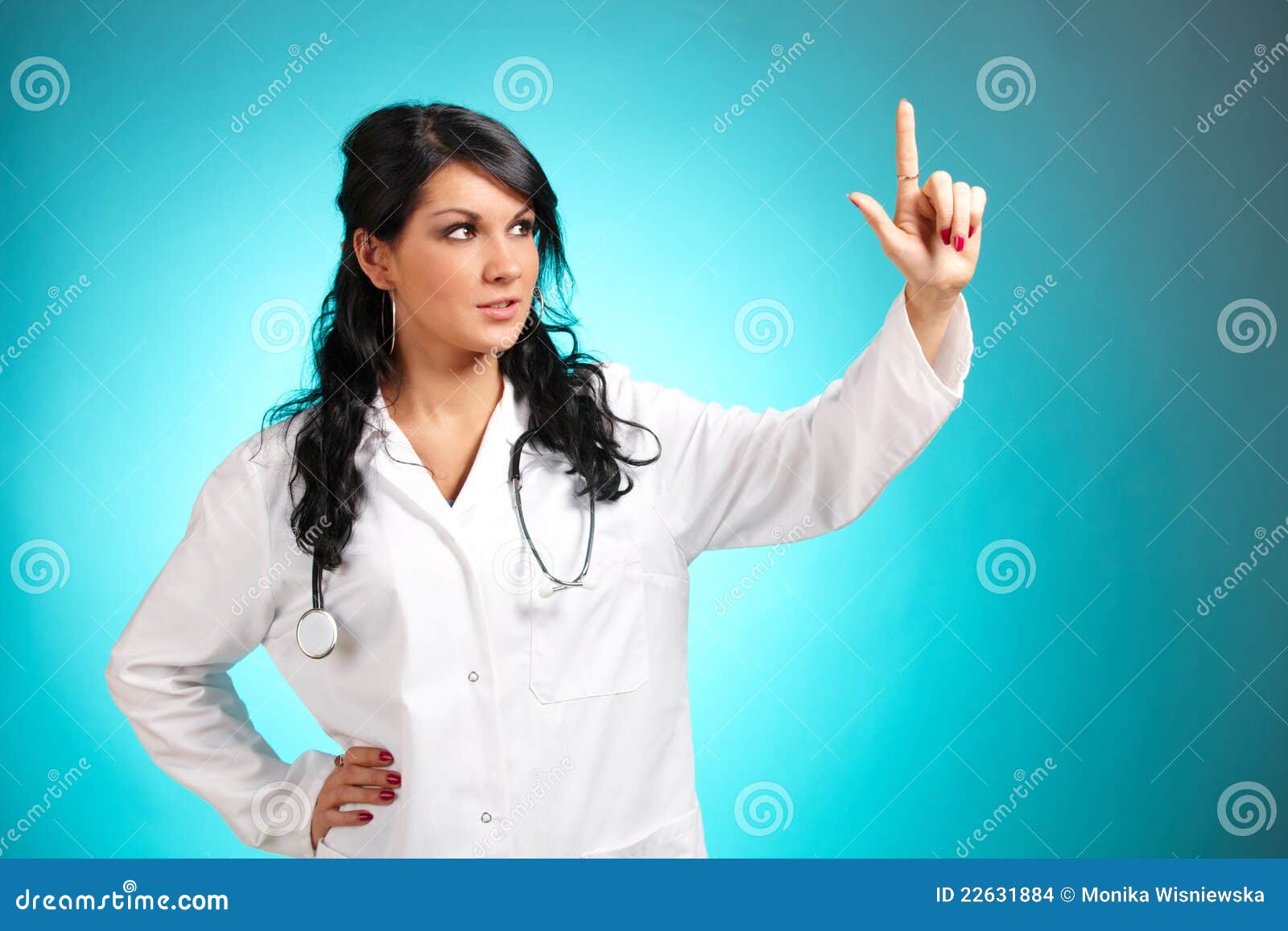 Medicine Doctor Pointing at Something Stock Photo - Image of medical ...