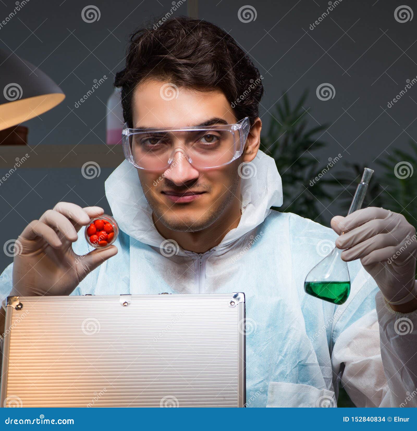 Medicine Drug Researcher Working in Lab Stock Photo - Image of mixture ...