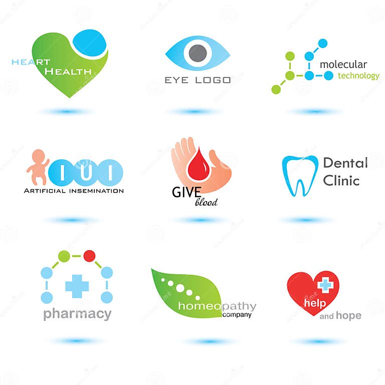 Medicine Emblems Collection Stock Vector - Illustration of blood ...