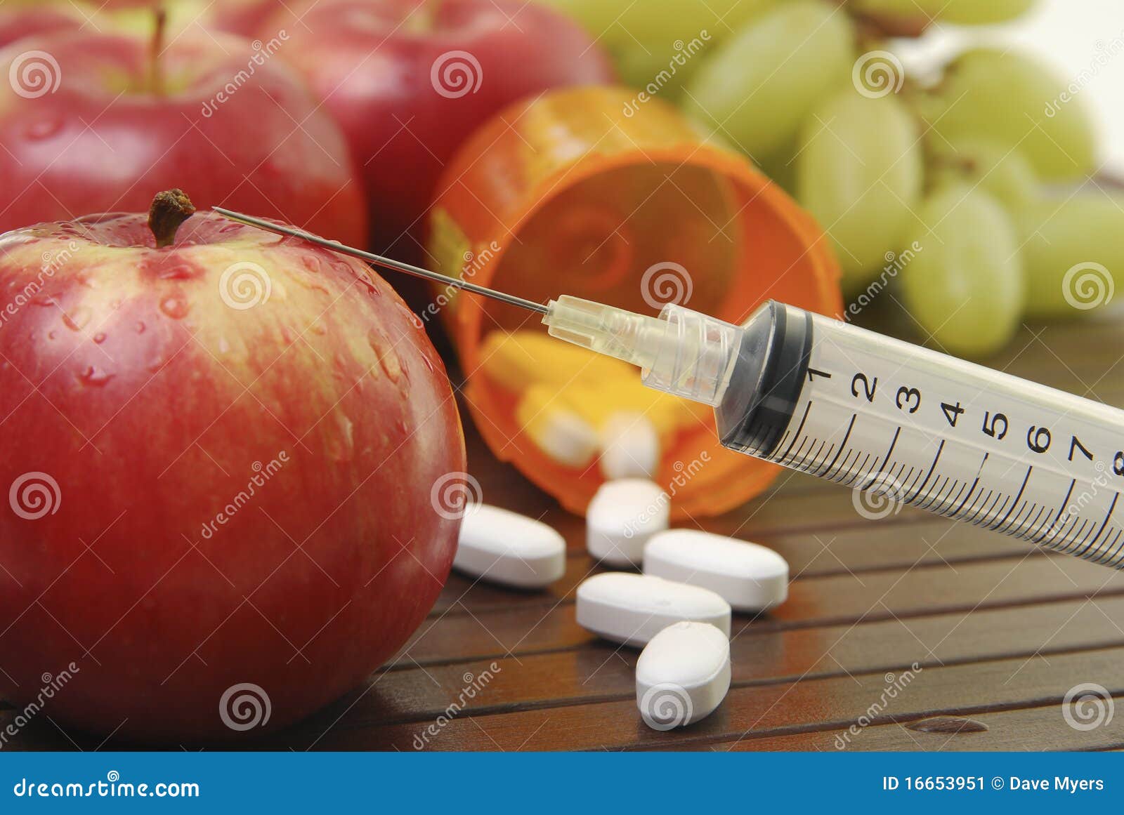 Medicine and fruit stock image. Image of medicine, injection - 16653951