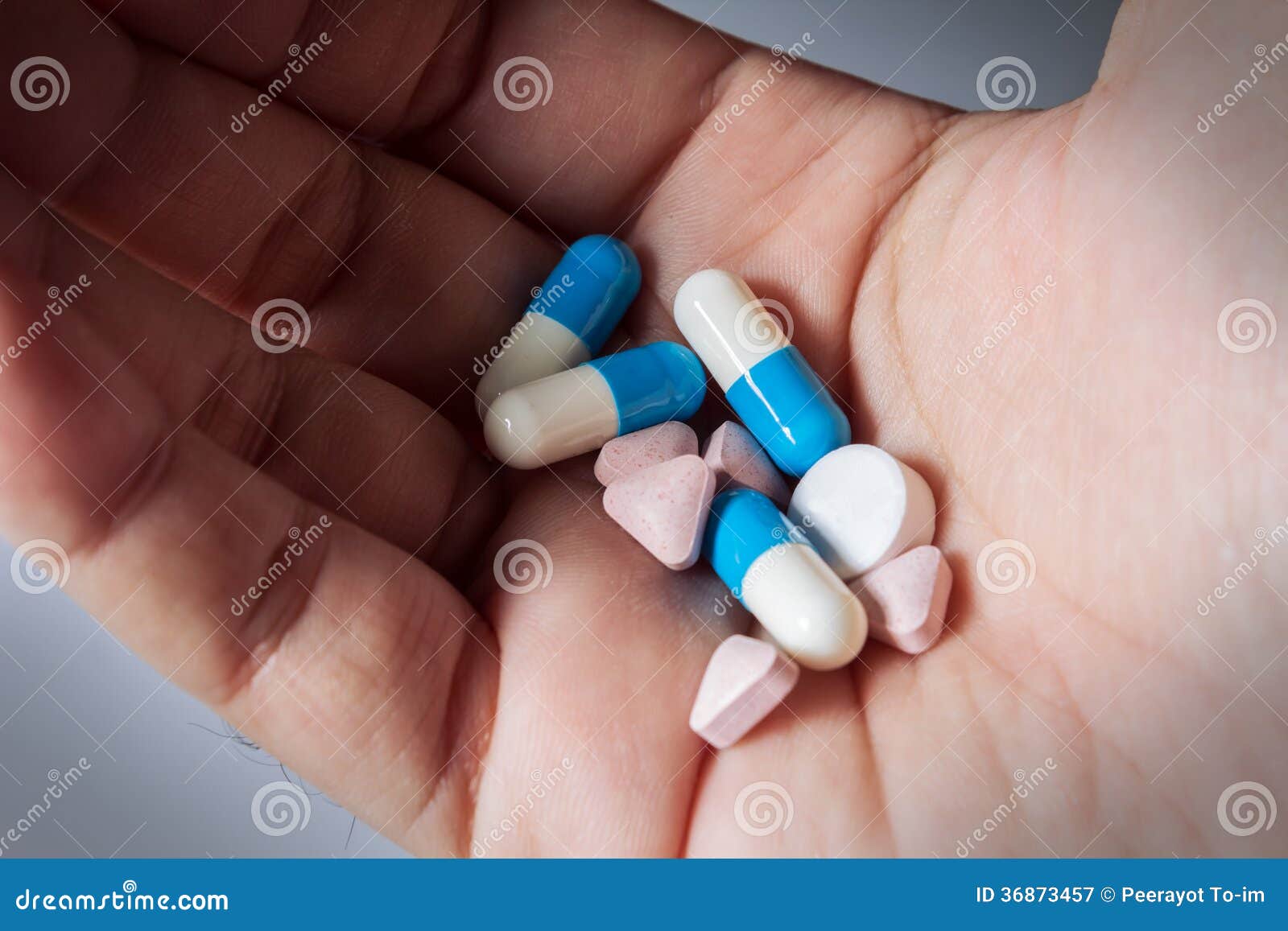 Medicine in hand. stock image. Image of disease, dose - 36873457