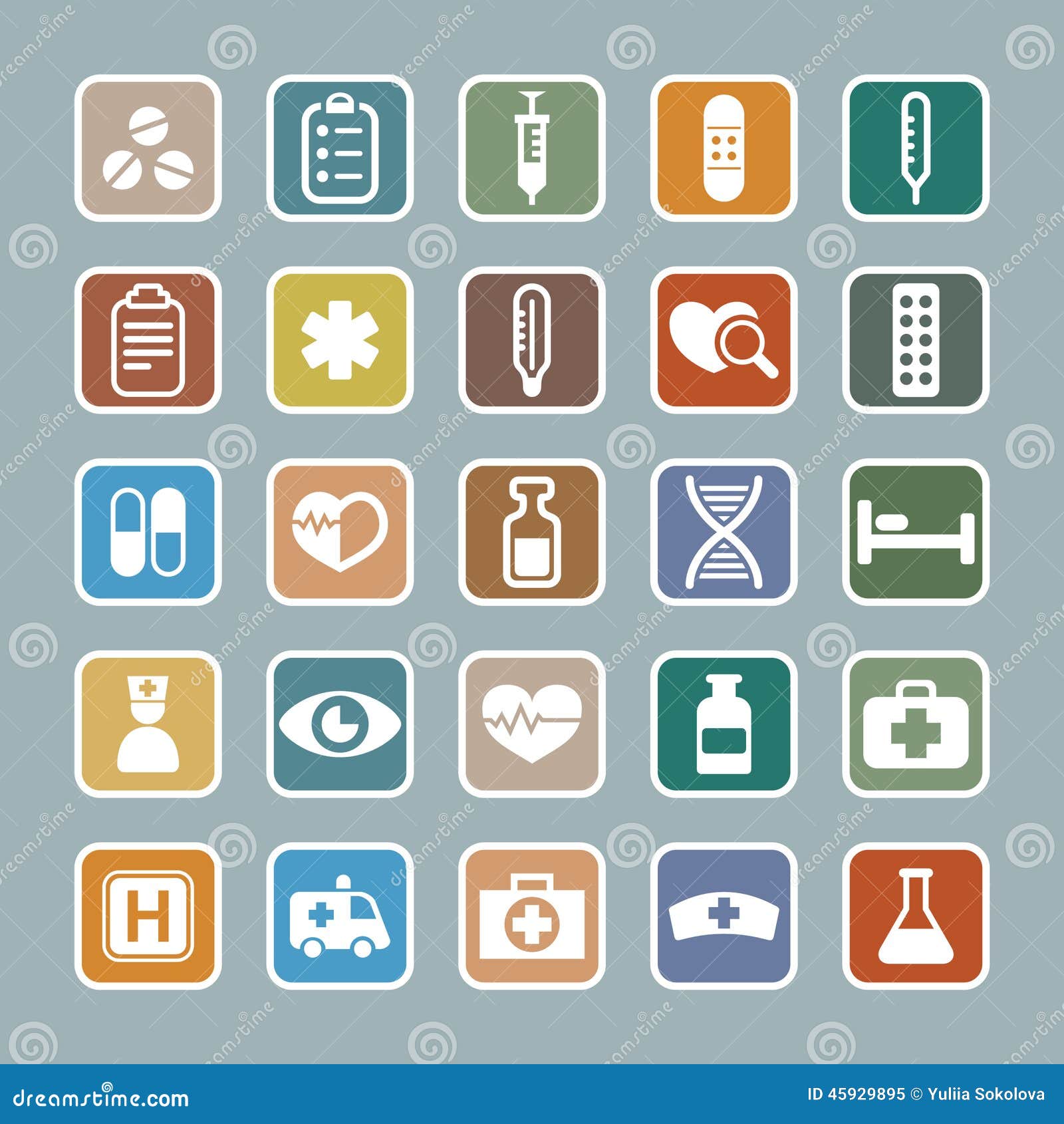 Medicine icon set stock vector. Illustration of pulse - 45929895
