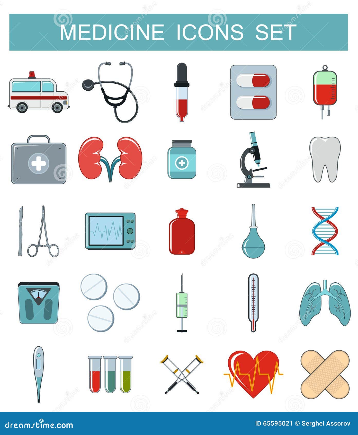 Medicine icons set stock vector. Illustration of tablets - 65595021