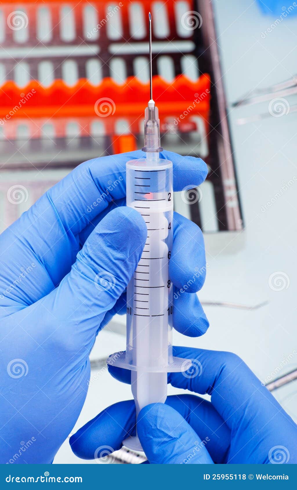 Medicine Injection Prepare stock photo. Image of hand - 25955118