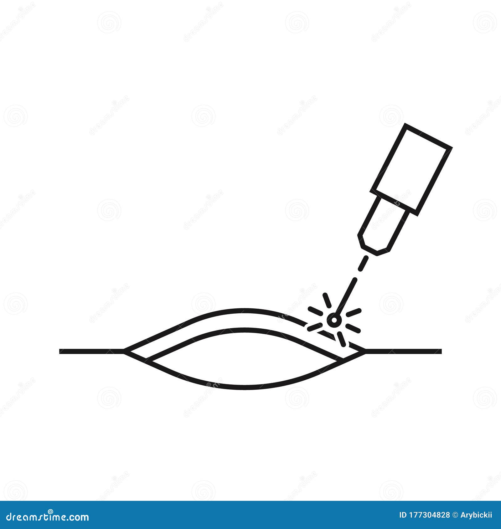 Medicine Laser Icon. Vector Stock Vector - Illustration of line, dental ...