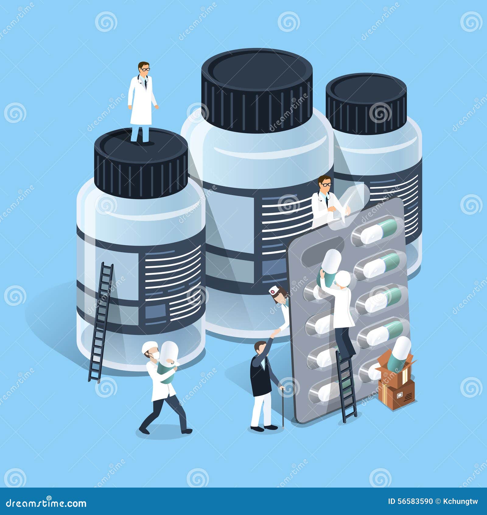 Medicine Management Concept Stock Vector - Illustration of industry ...