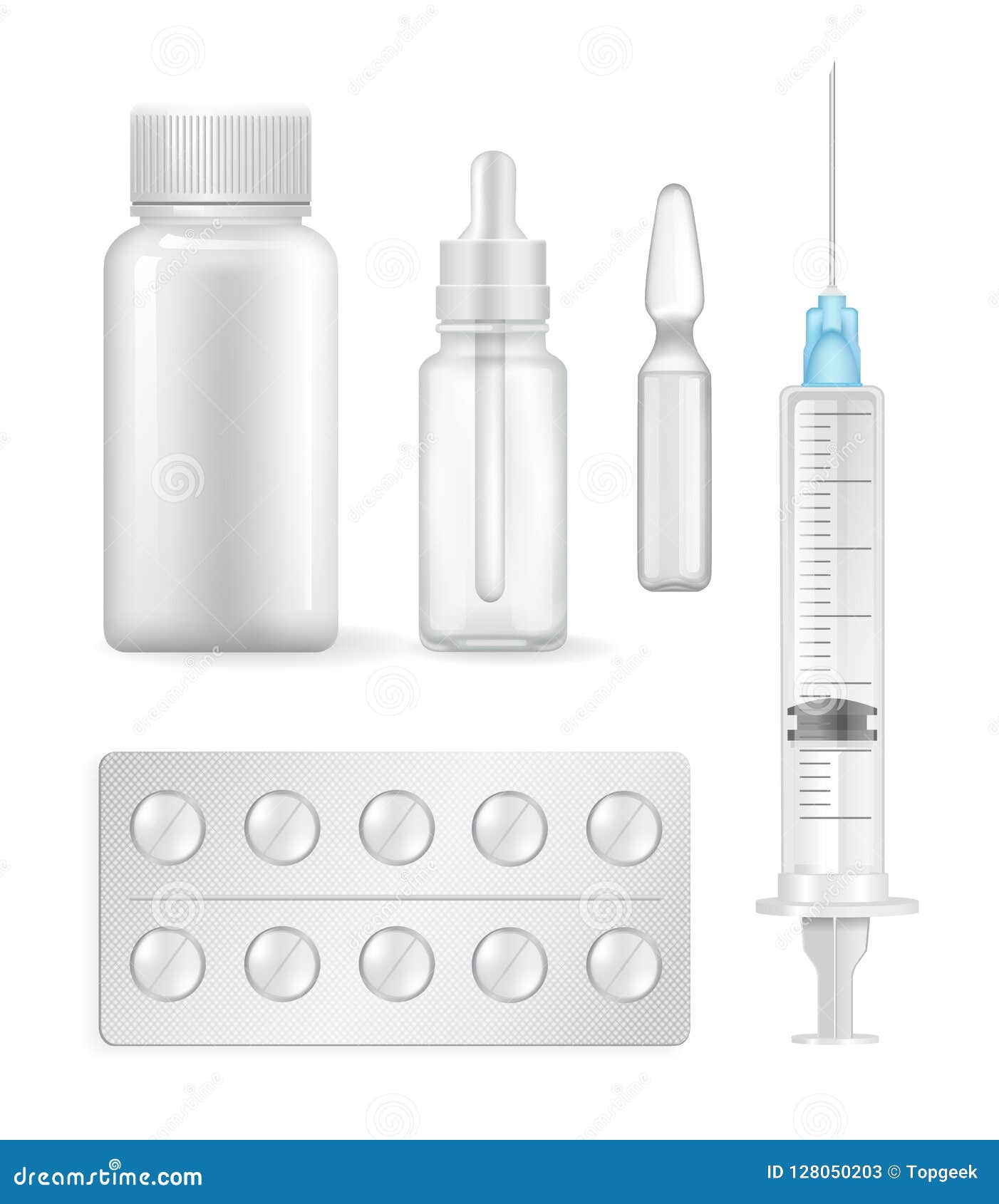 Medicine Objects Collection Vector Illustration Stock Vector ...