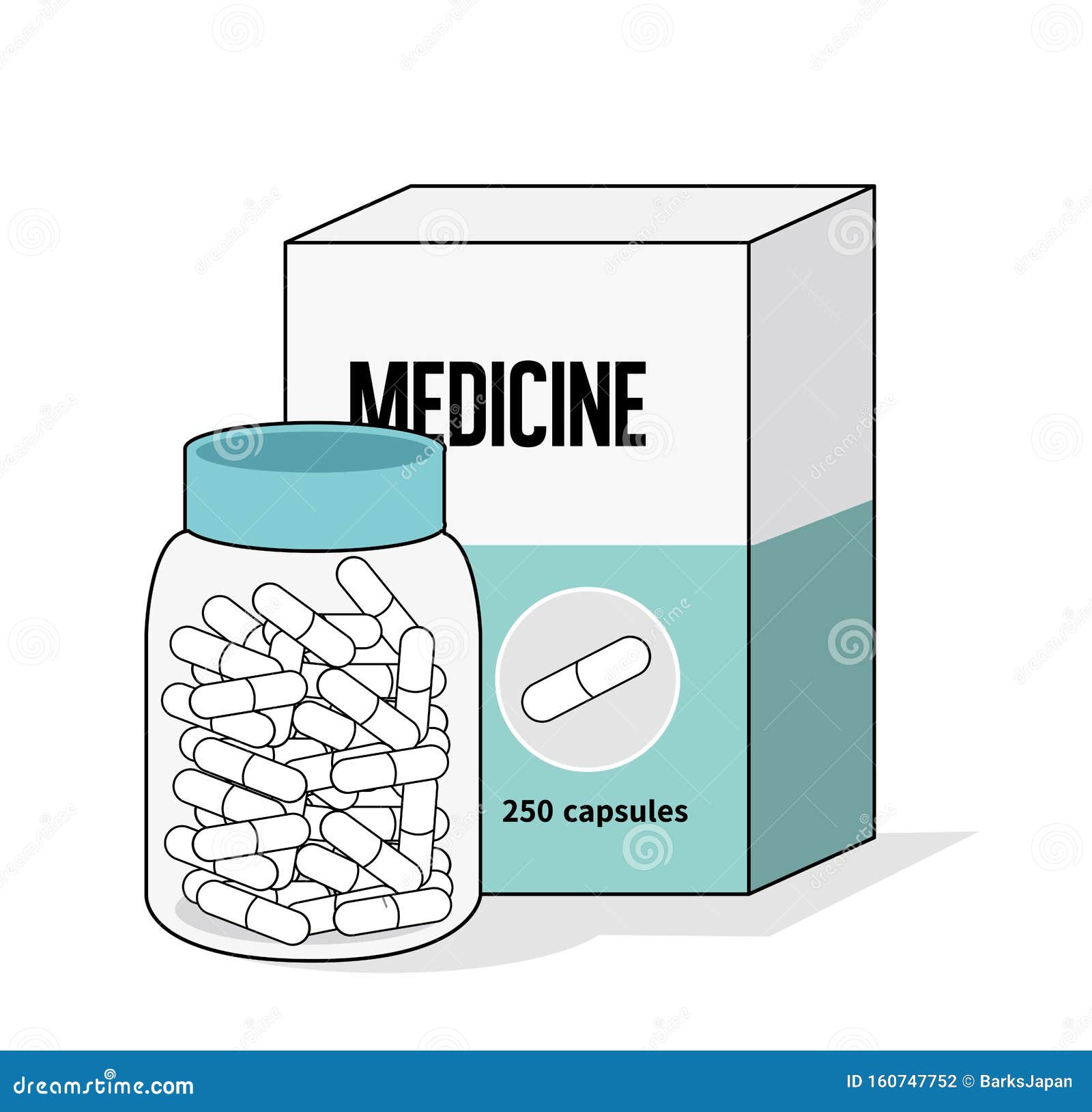 Medicine Package Vector Illustration Stock Vector - Illustration of ...