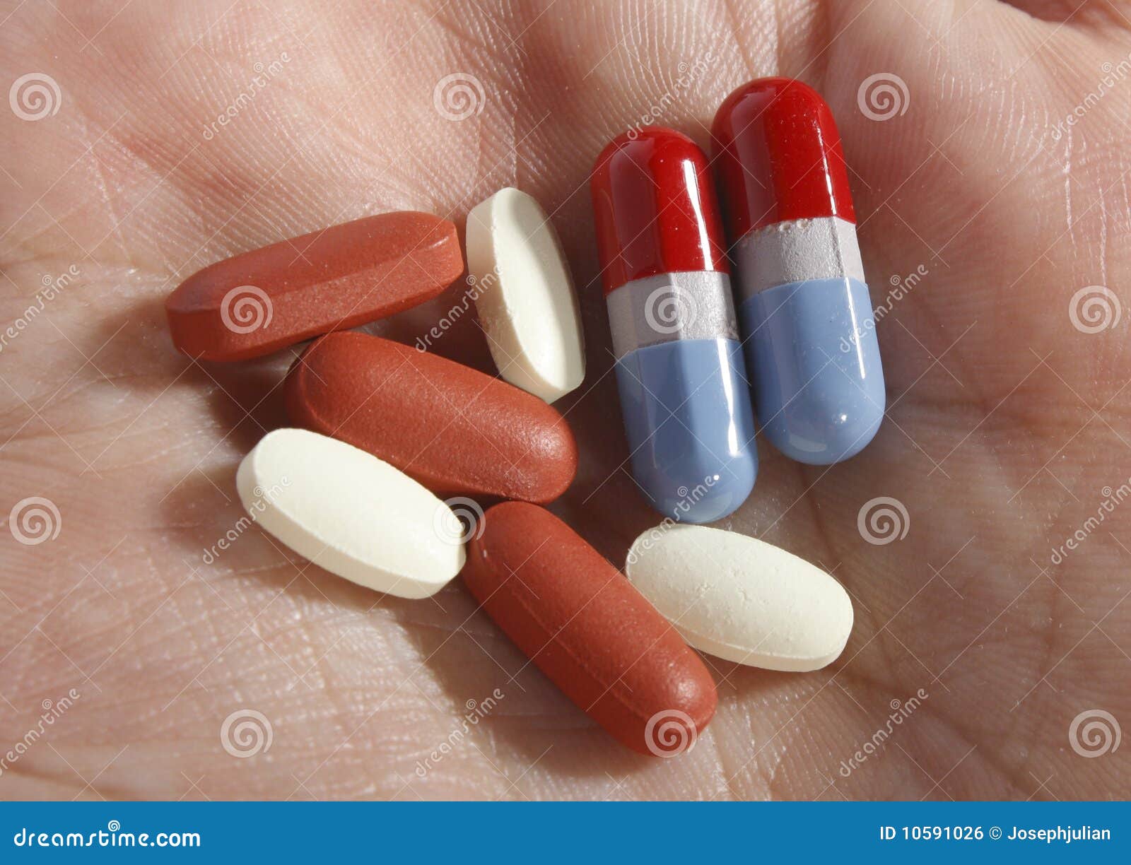 Medicine in palm stock photo. Image of caplet, medication - 10591026