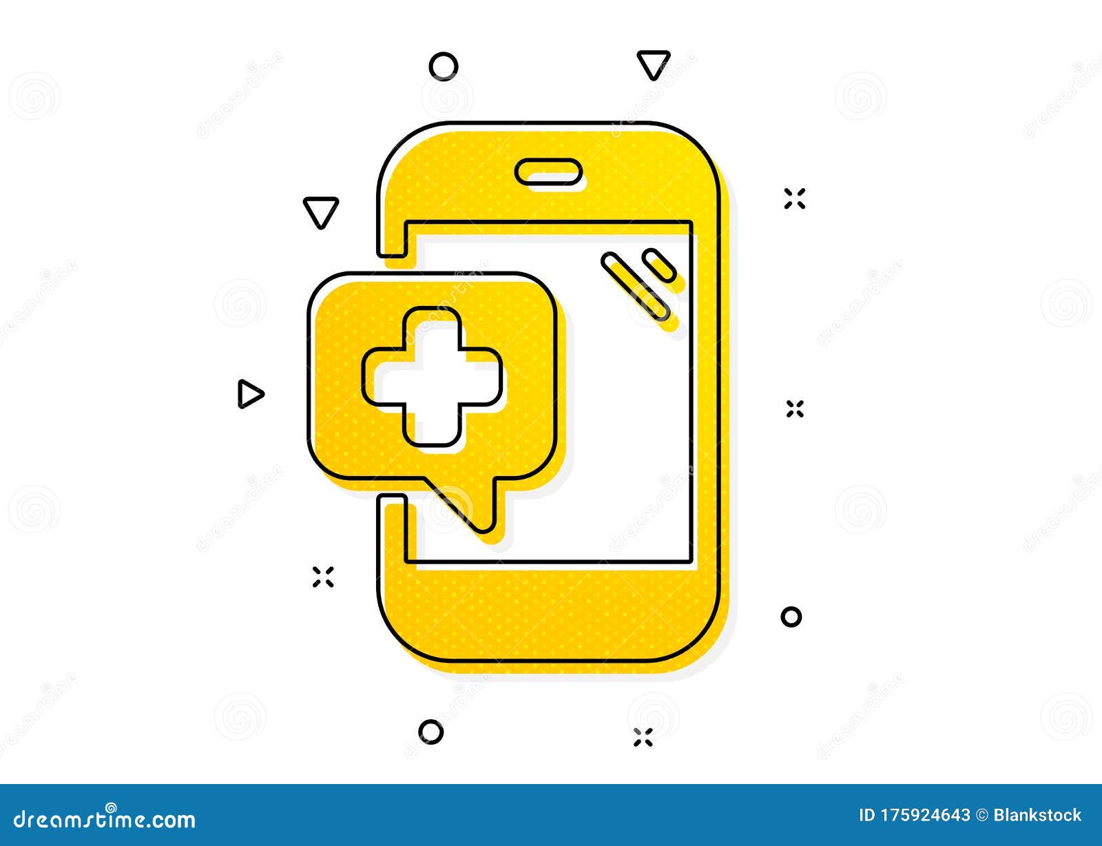 Medicine Phone Icon. Mobile Medical Help Sign. Vector Stock Vector ...