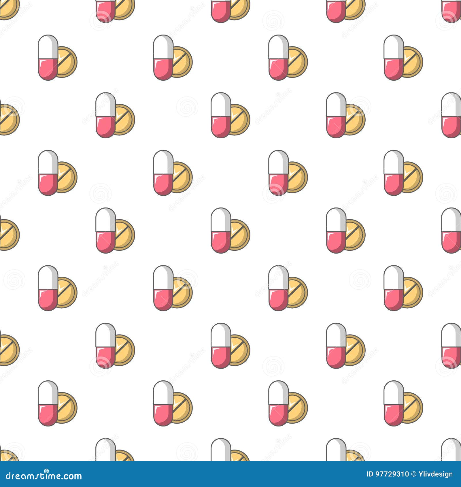 Medicine Pill Pattern Seamless Stock Vector - Illustration of ...