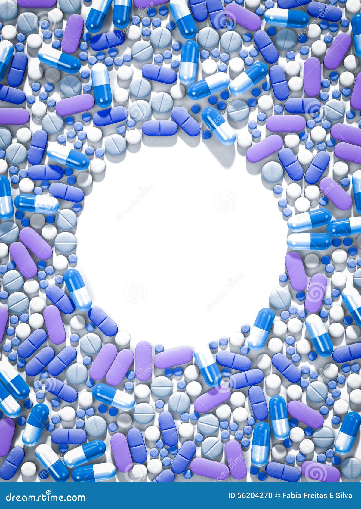 Medicine Pills Layout On White Background Stock Illustration ...