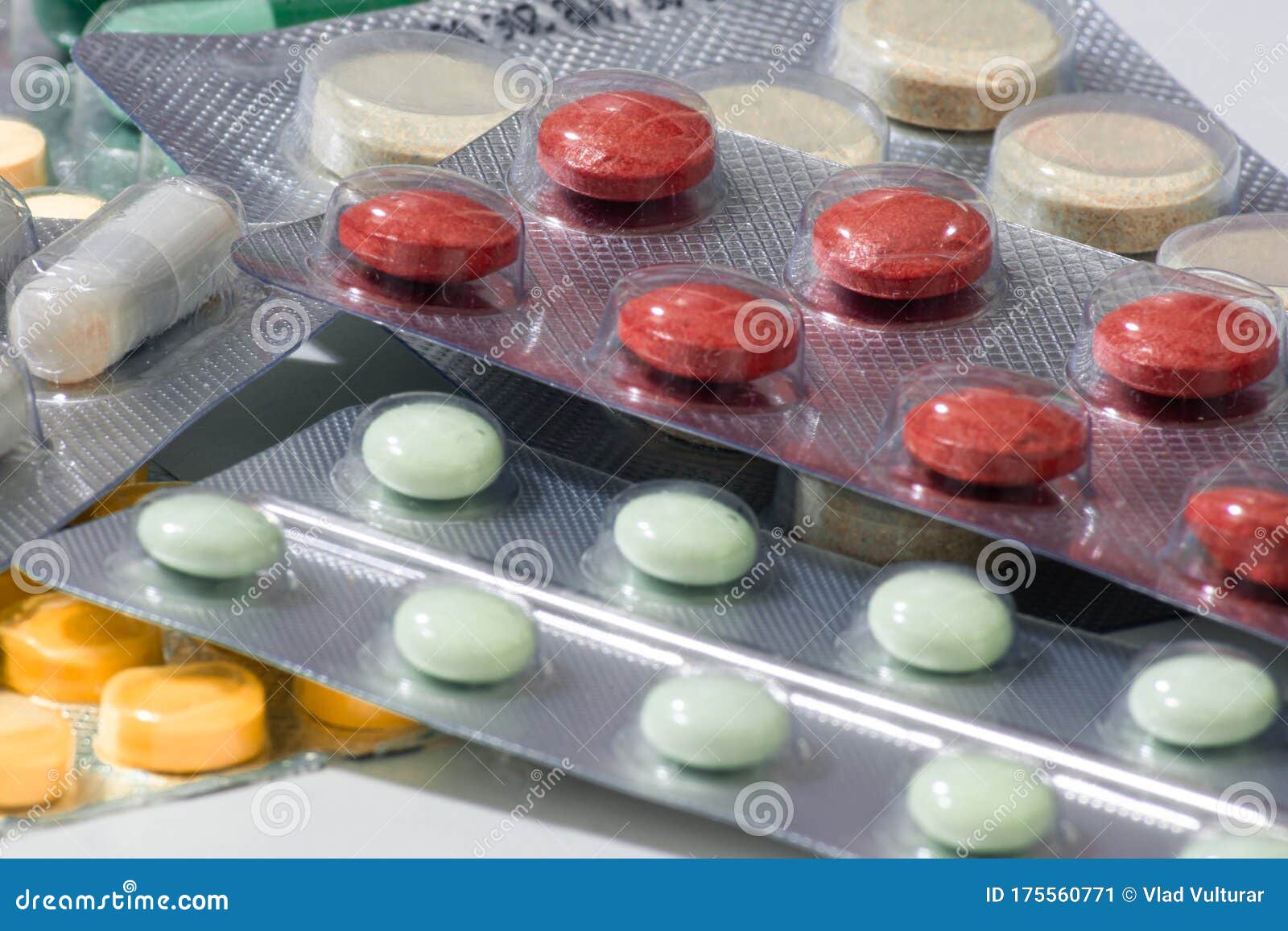 Medicine Pills in Many Colors Stock Image - Image of closeup, care ...