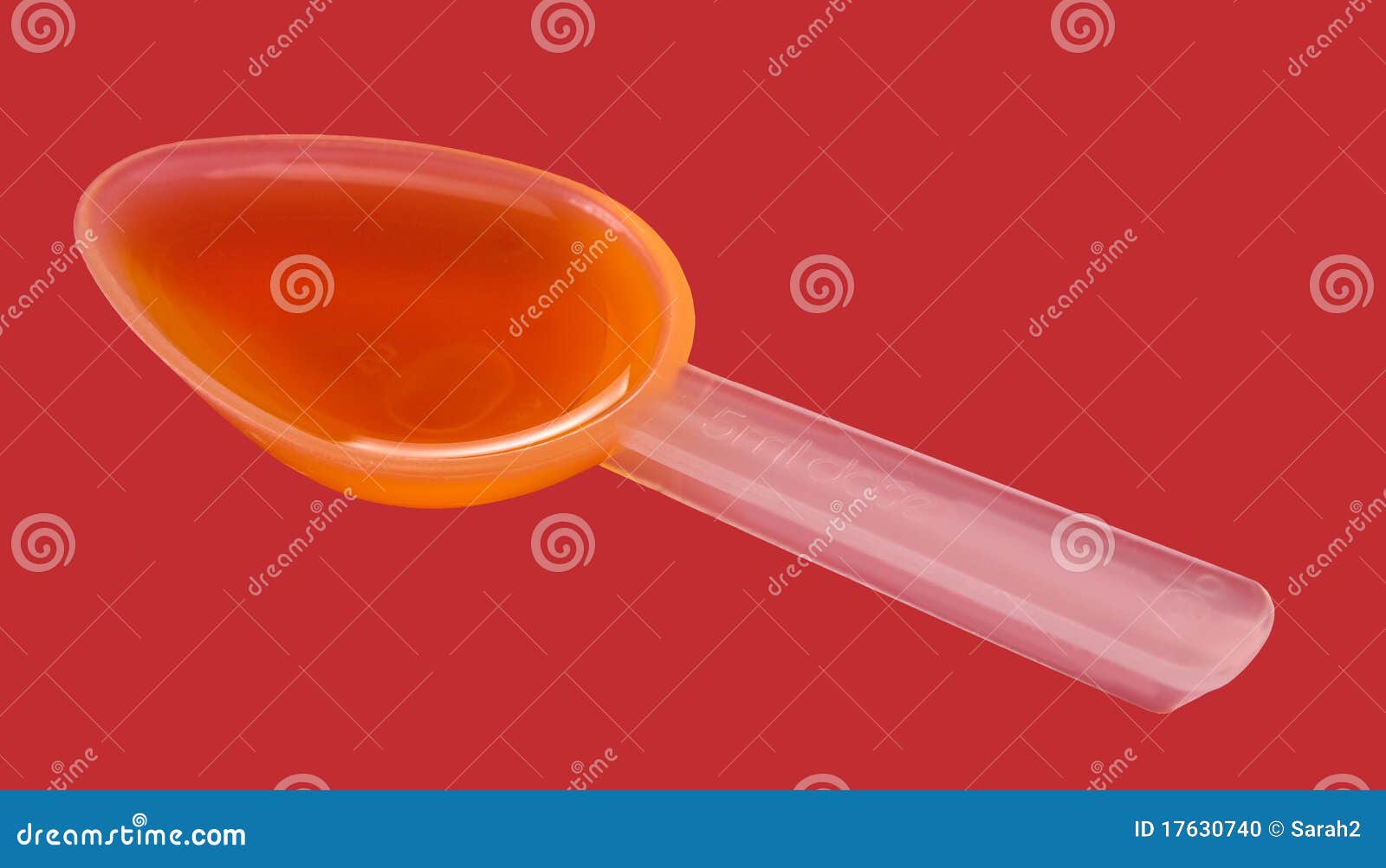 Medicine in Plastic Measuring Spoon - Isolated Stock Photo - Image of ...