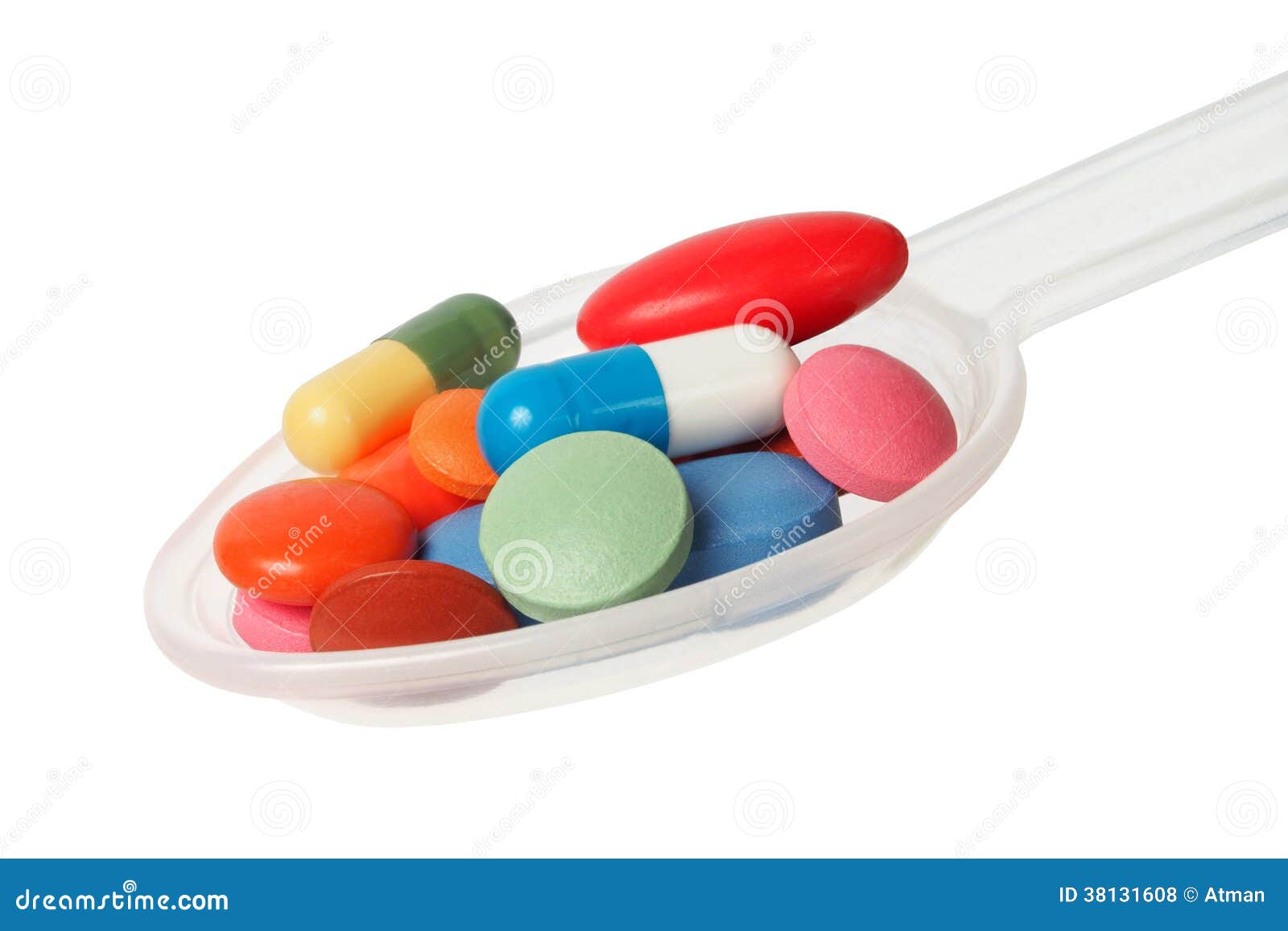 Medicine portion on spoon stock photo. Image of medication - 38131608