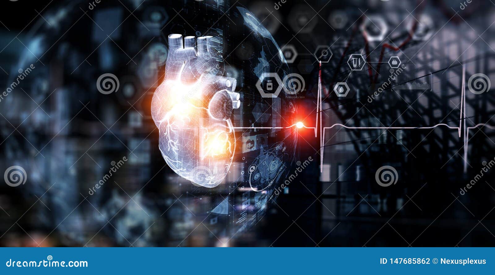 Medicine Research of Human Heart Stock Photo - Image of diagnosis, care ...