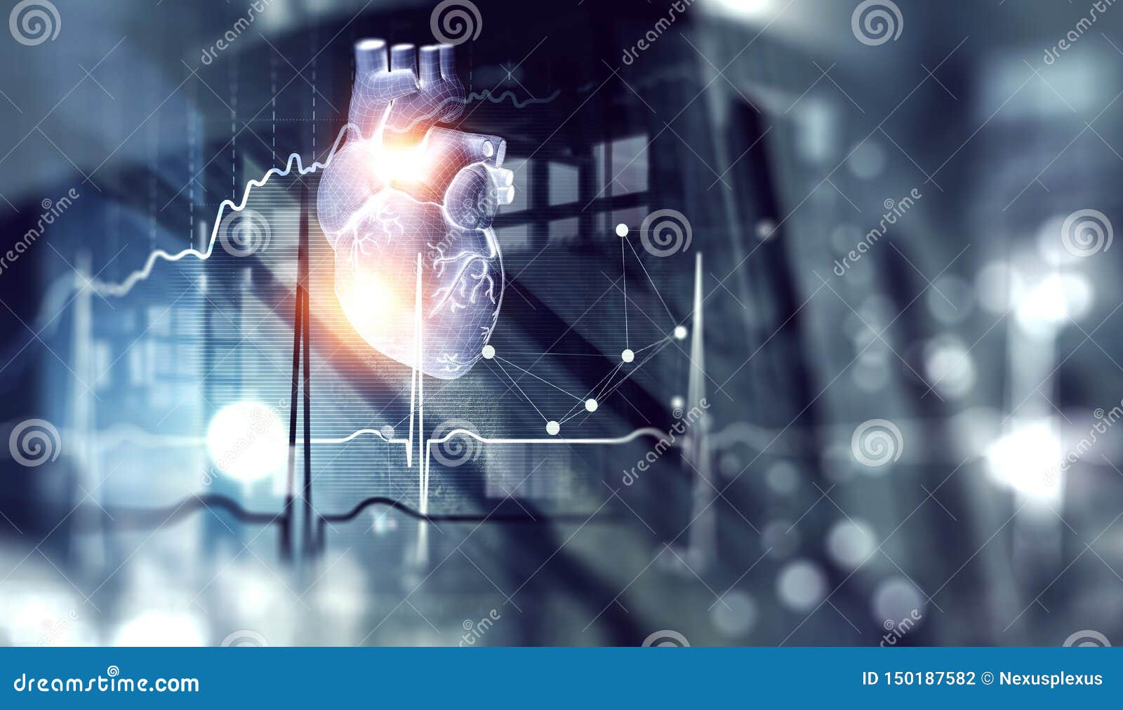 Medicine Research of Human Heart Stock Photo - Image of anatomy ...
