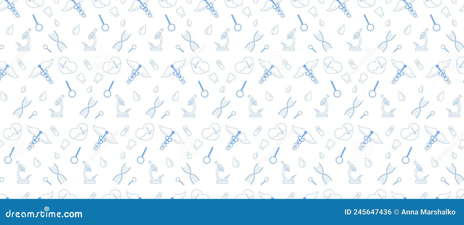 Medicine Seamless Doodle Line Art Pattern. Stock Vector - Illustration ...