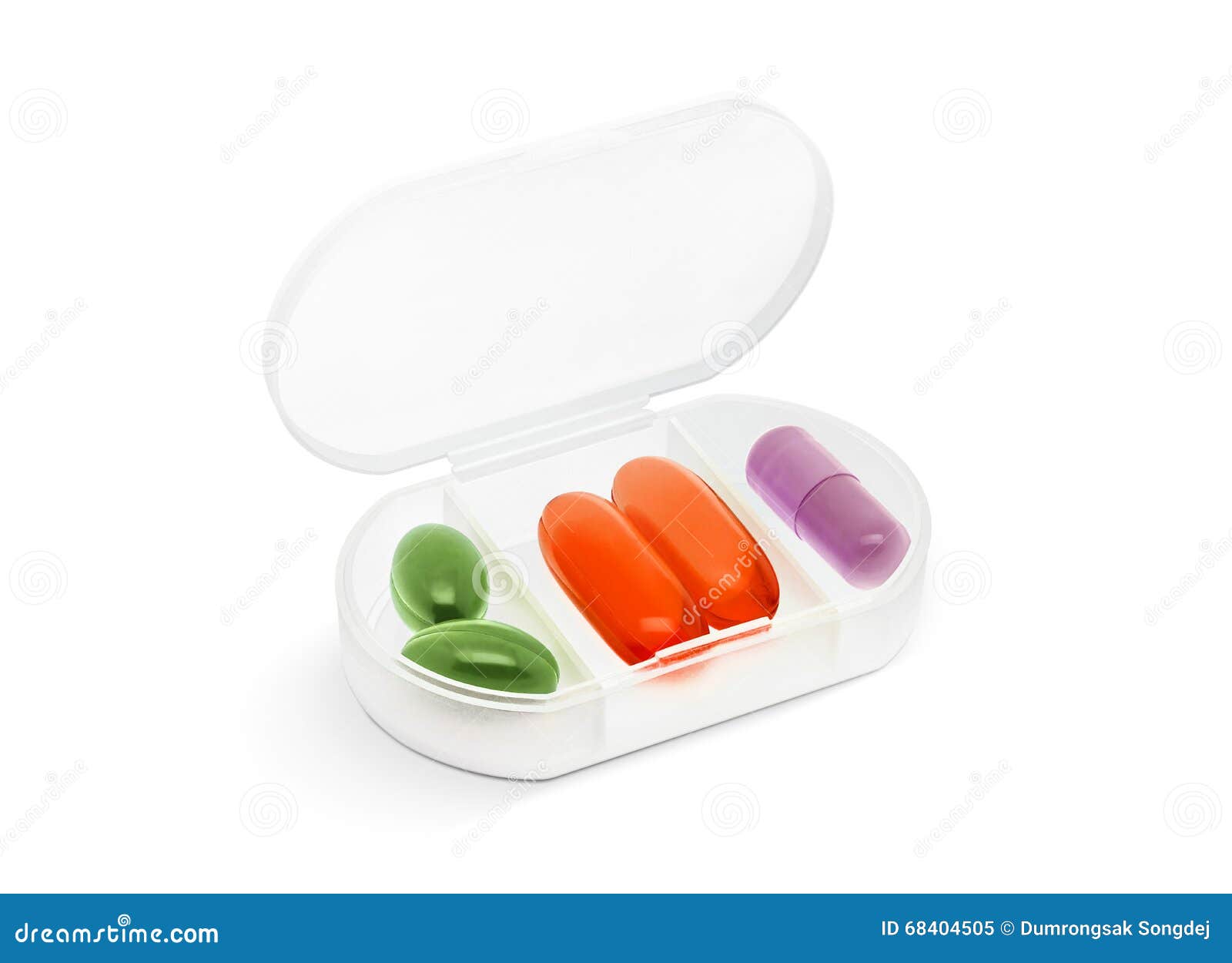 Medicine Separate Box with Colorful Capsules Stock Image - Image of ...