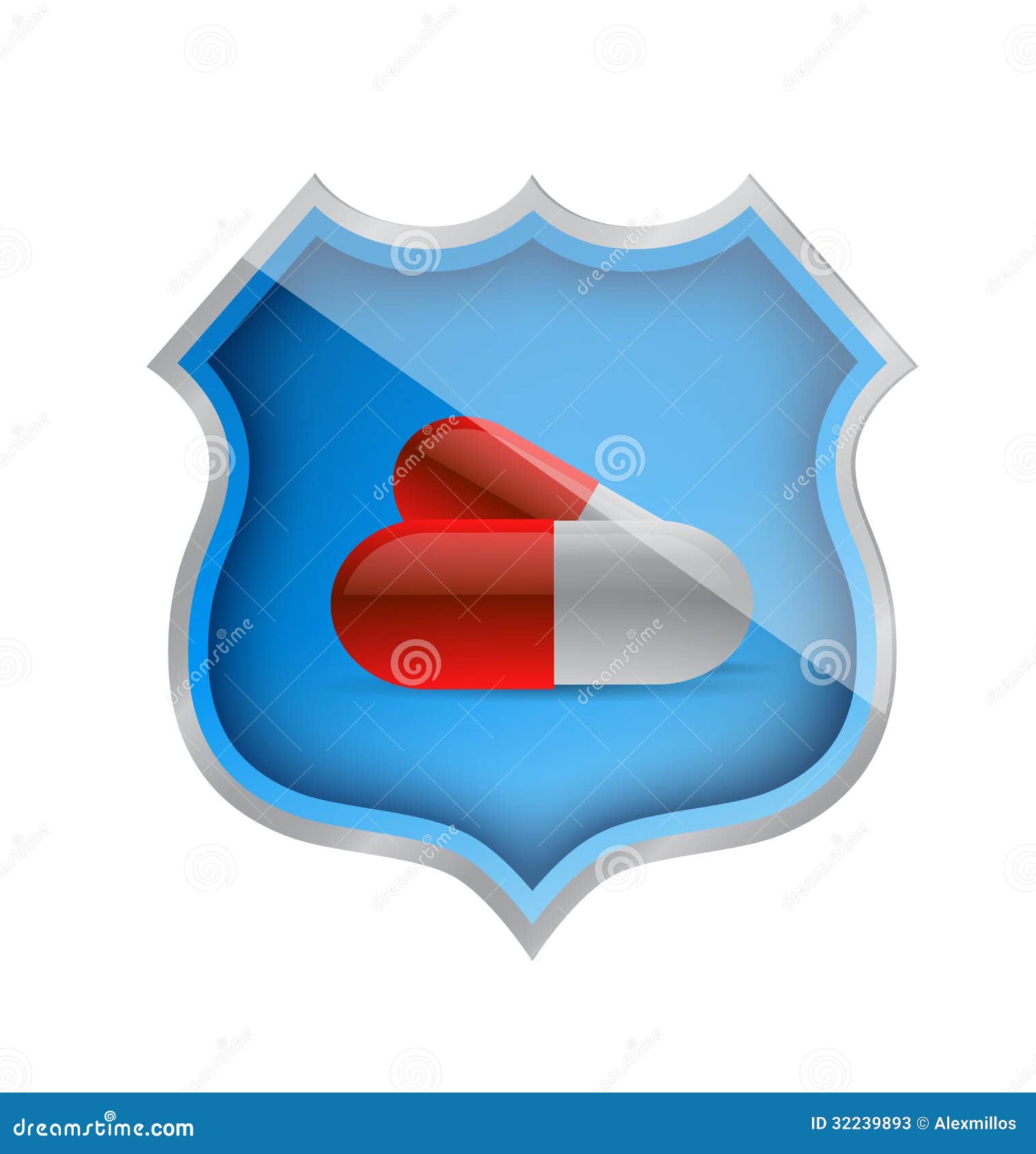 Medicine Shield of Approval Illustration Stock Illustration ...