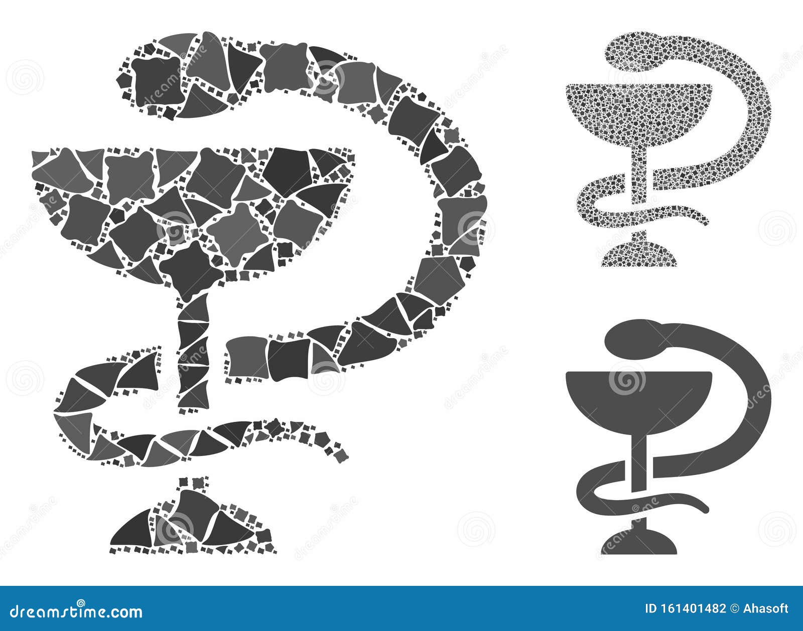 Medicine Snake Emblem Composition Icon of Tremulant Items Stock Vector ...