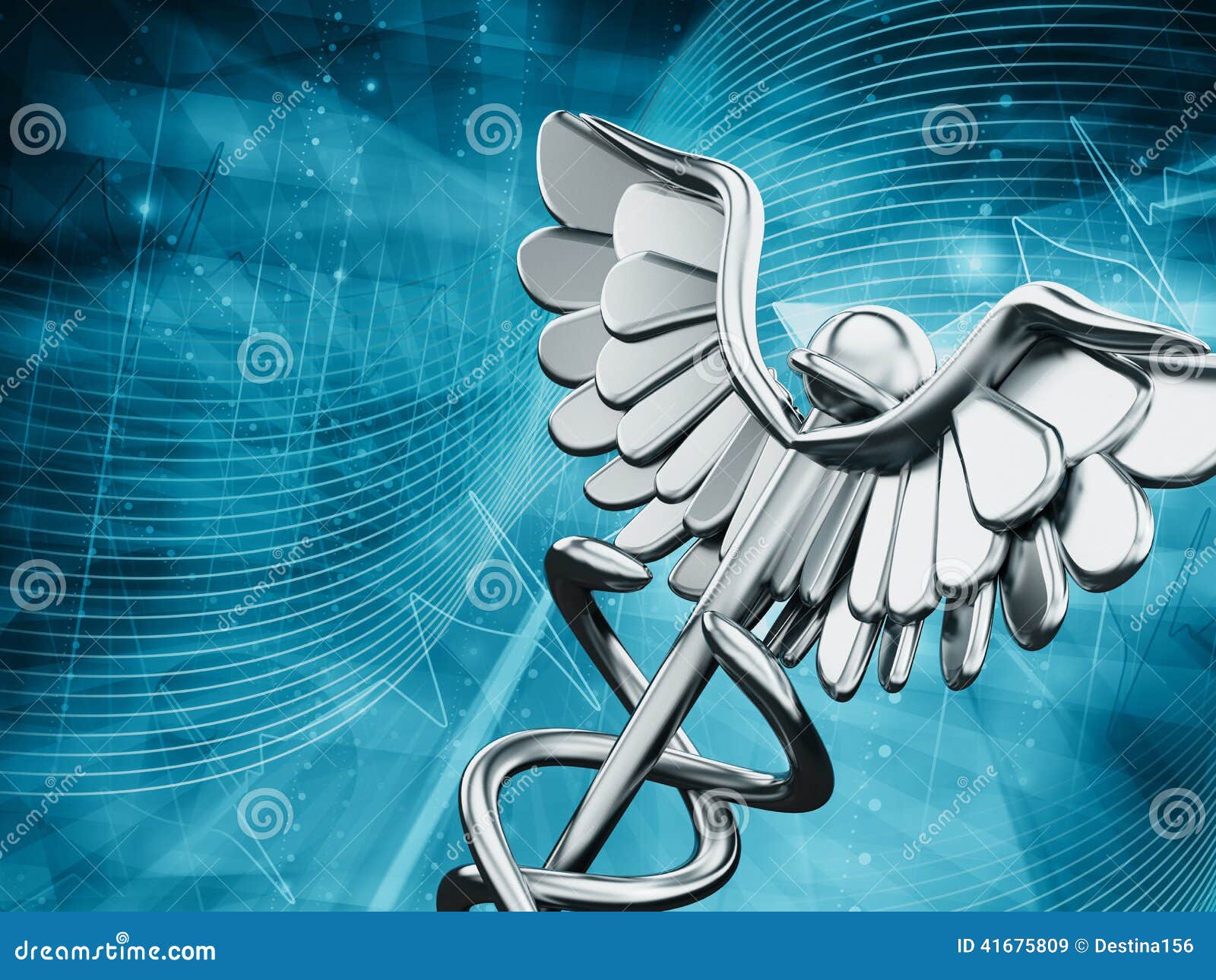 Medicine Symbol on Blue Background Stock Illustration - Illustration of ...