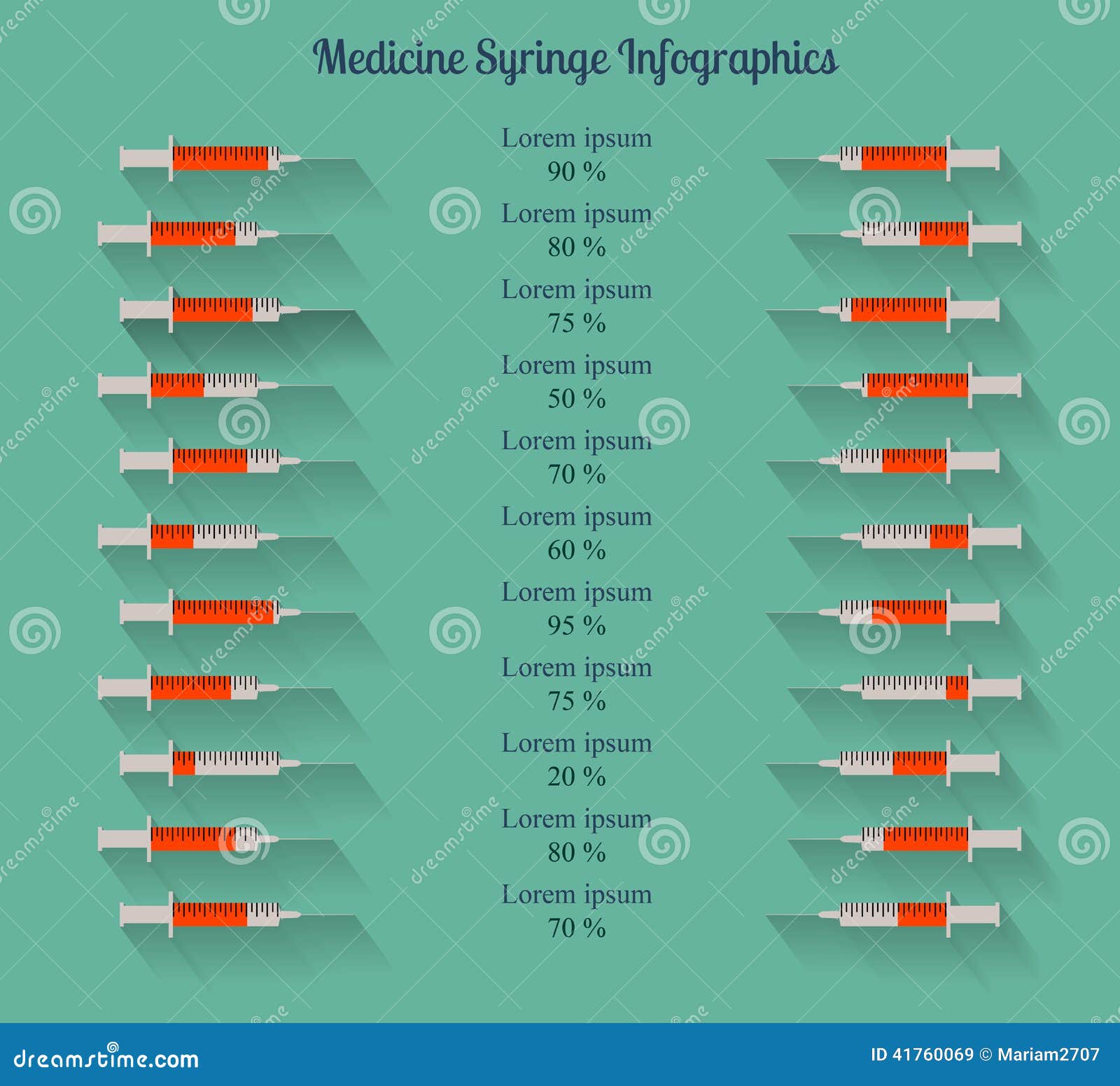 Medicine Syringe Infographics Stock Vector - Illustration of symbol ...