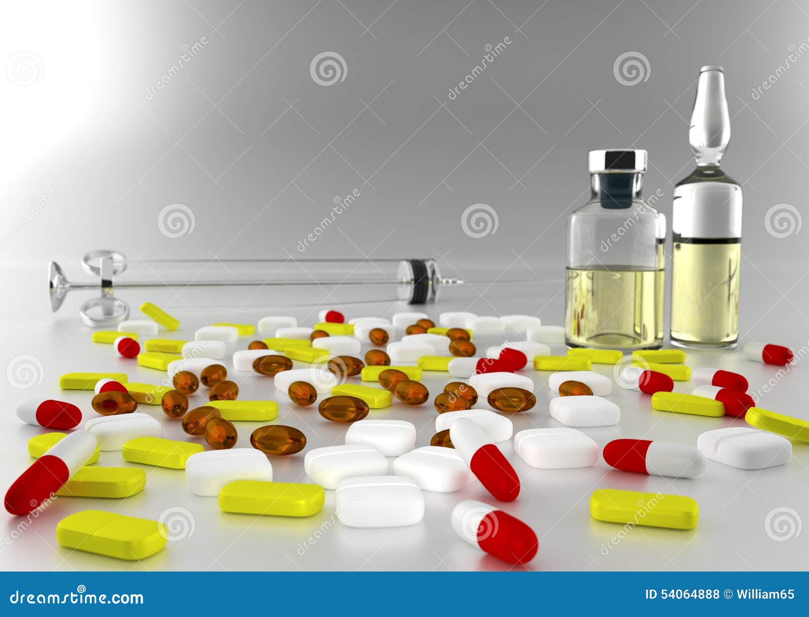 Medicine on the table stock illustration. Illustration of tablet - 54064888