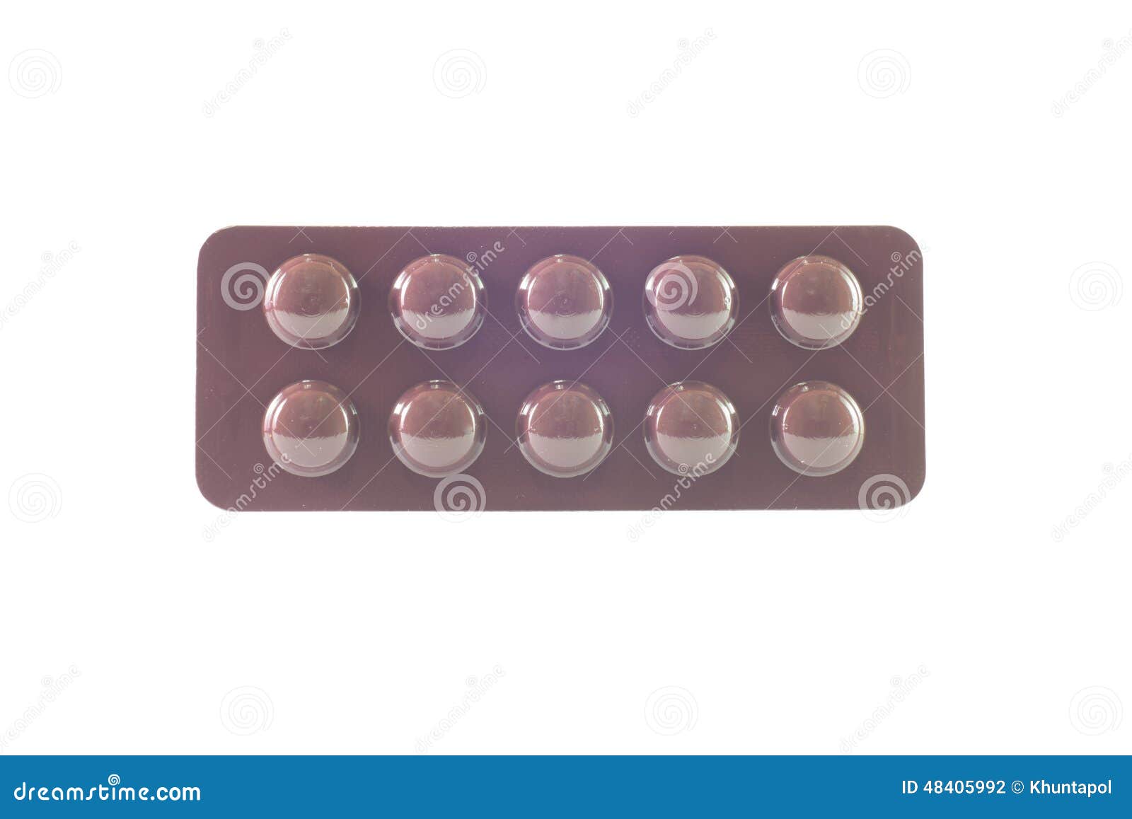 Medicine Tablet in Brown Blister Pack Stock Photo - Image of medication ...