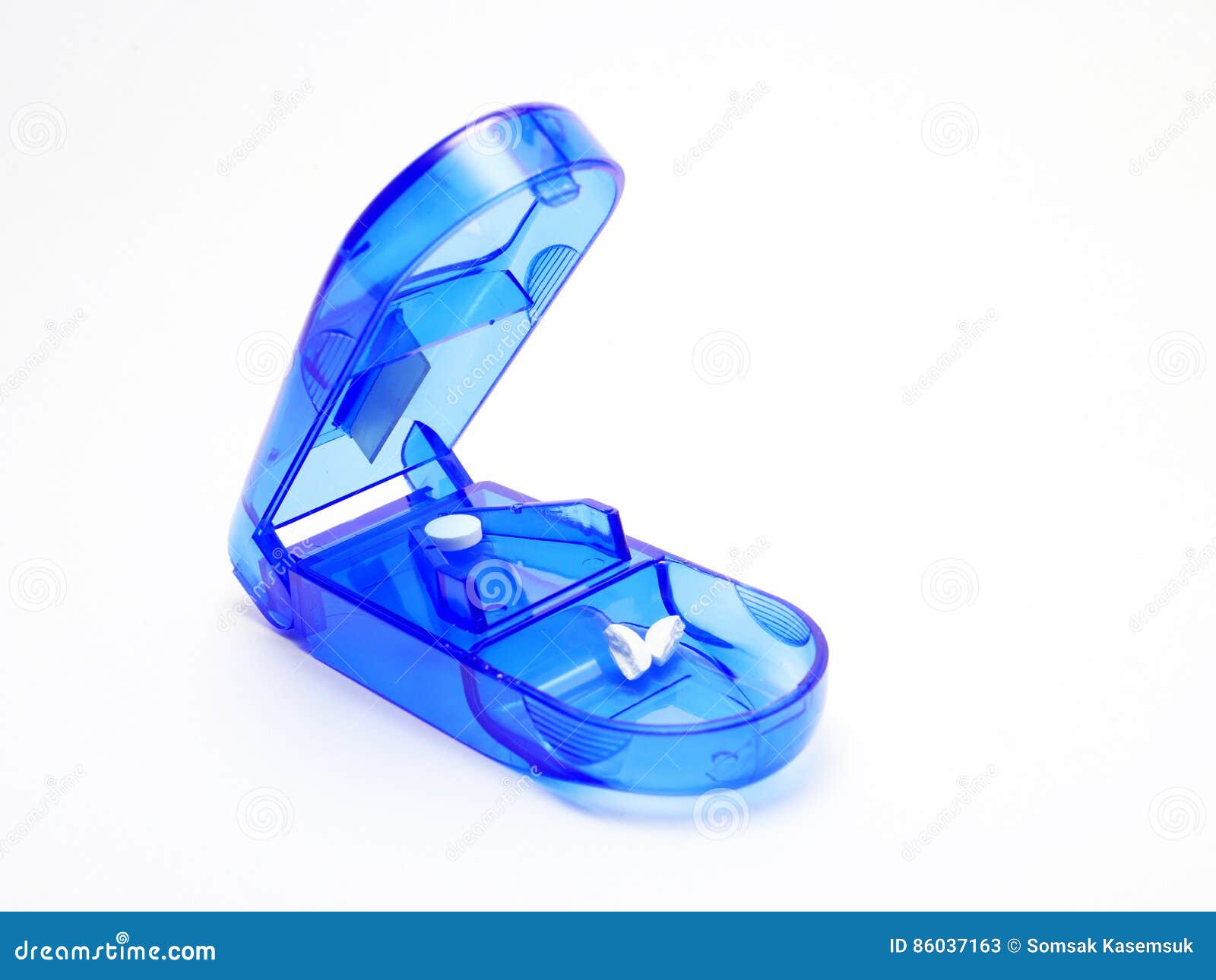 Medicine tablet cutter stock image. Image of blue, tablet - 86037163