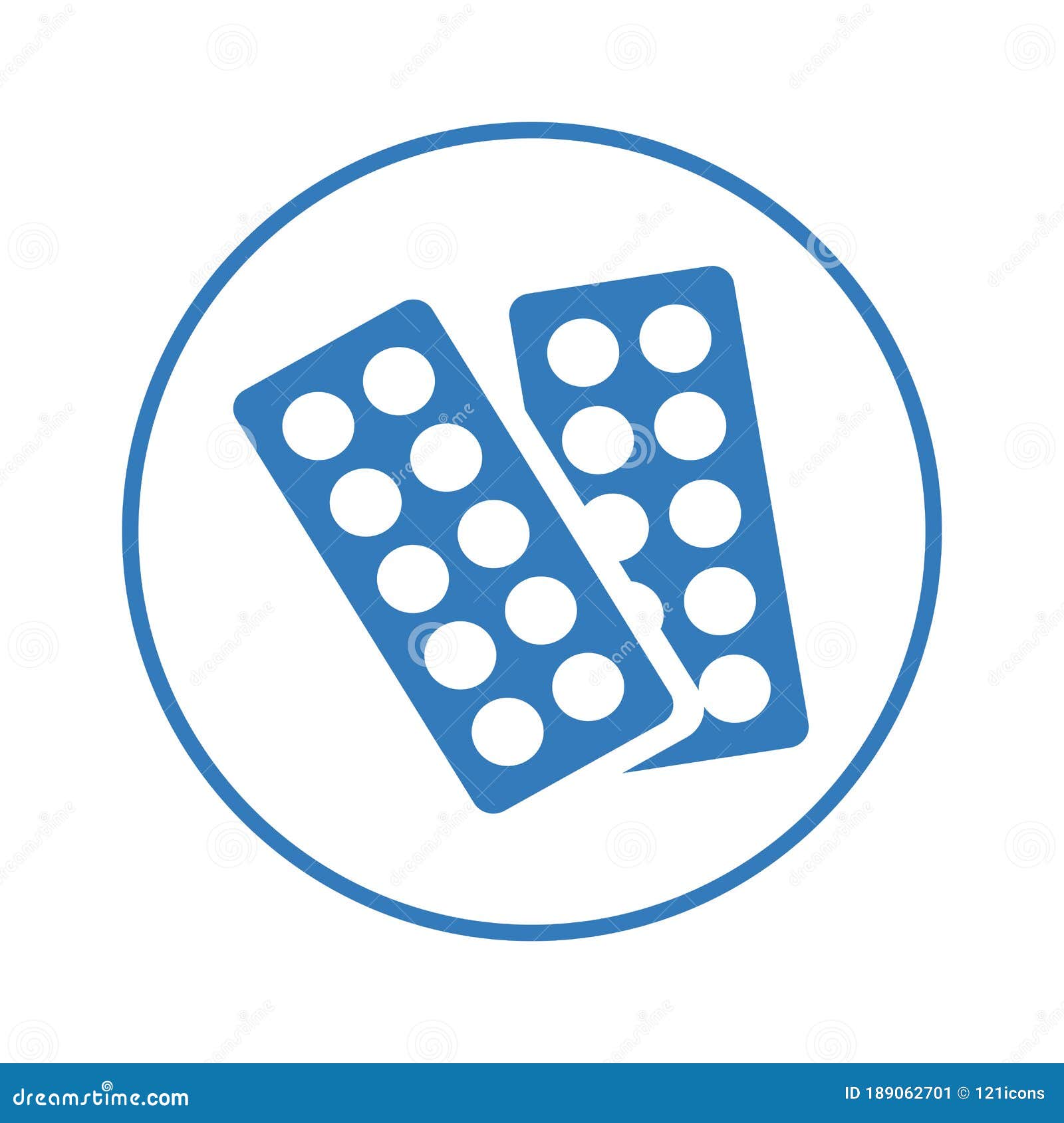 Medicine, Tablet Icon / Blue Color Vector Graphics Stock Vector ...