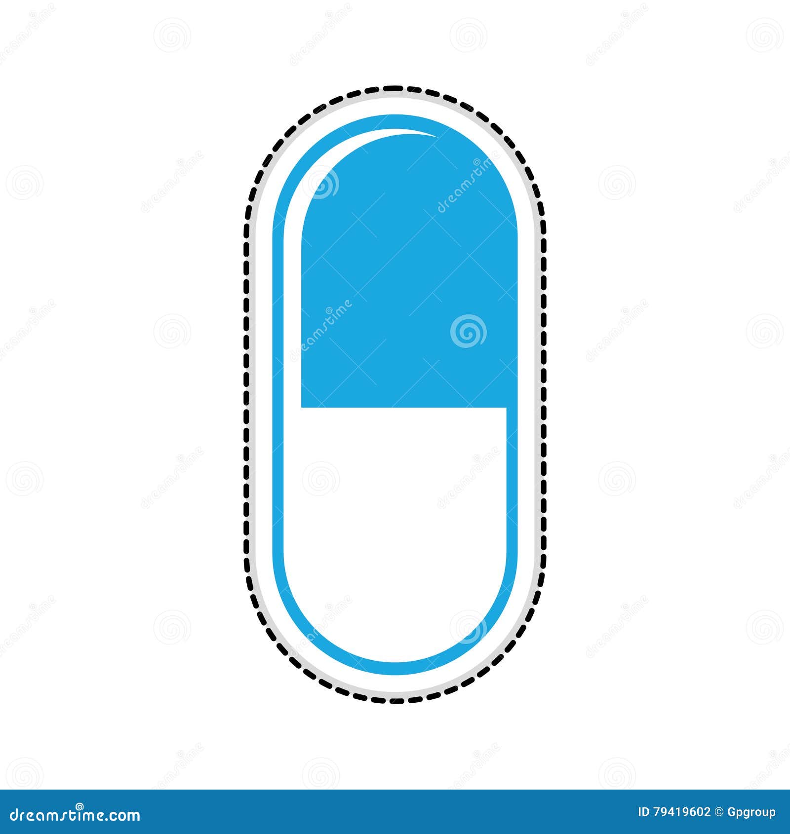 Medicine Tablet or Pill Icon Image Stock Vector - Illustration of ...