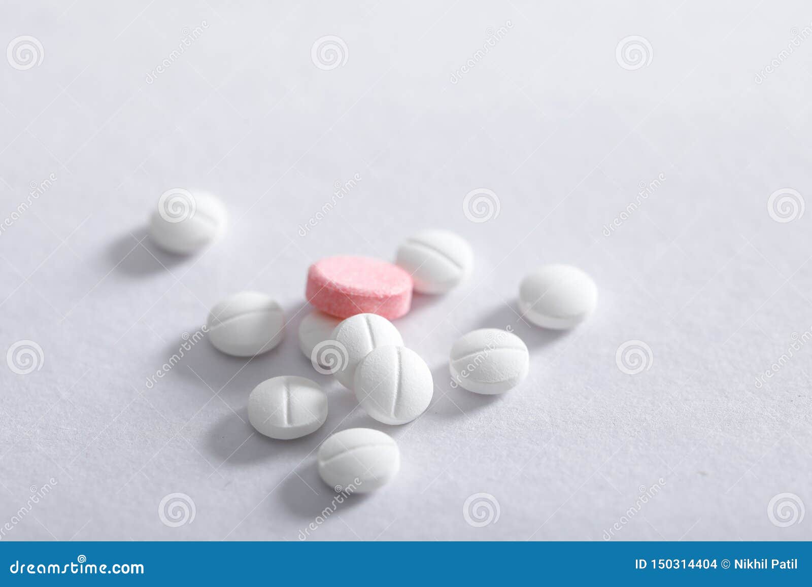 Medicine Tablets on White Background , Pharmacy Theme Stock Photo ...