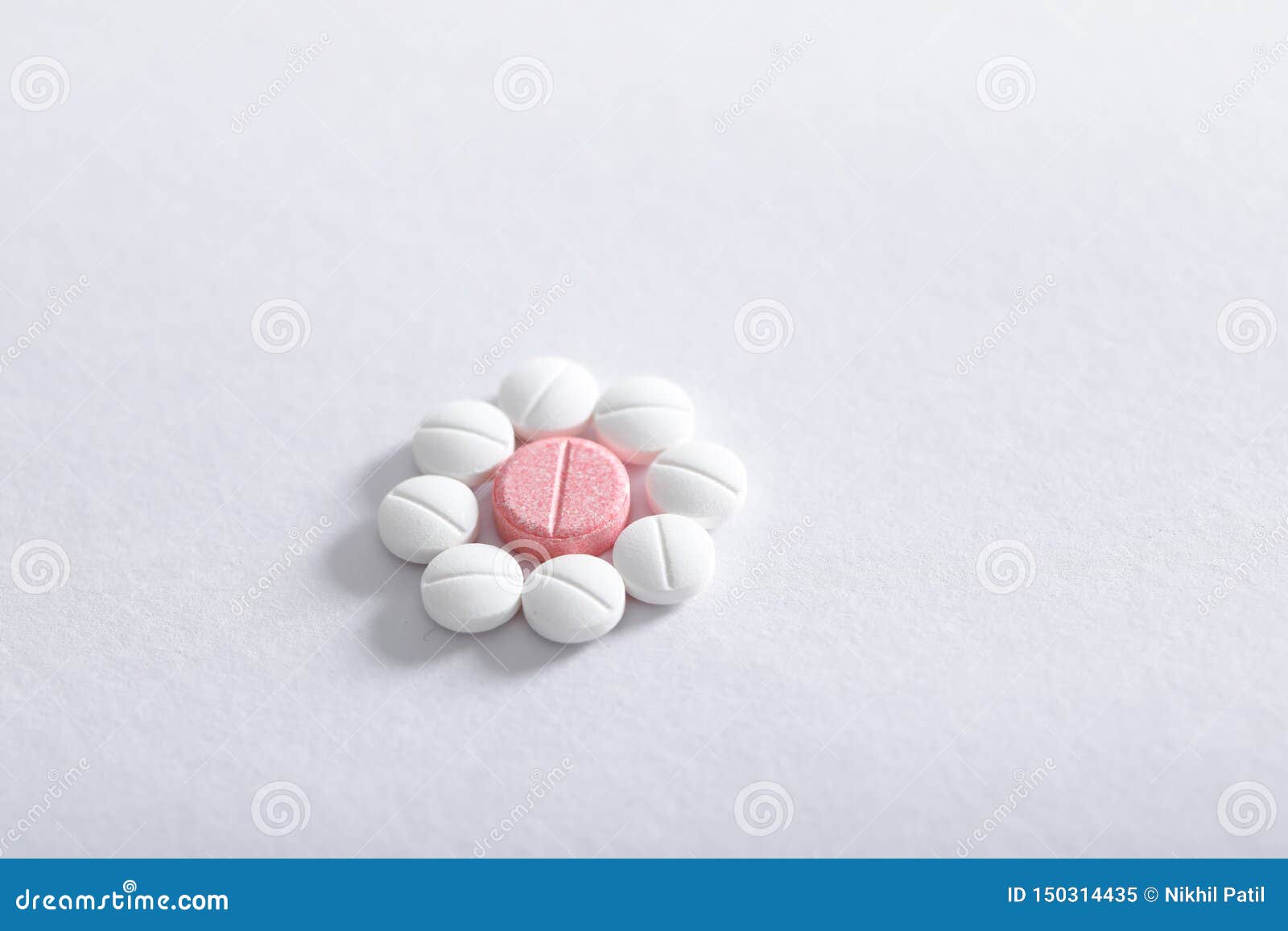 Medicine Tablets on White Background , Pharmacy Theme Stock Image ...