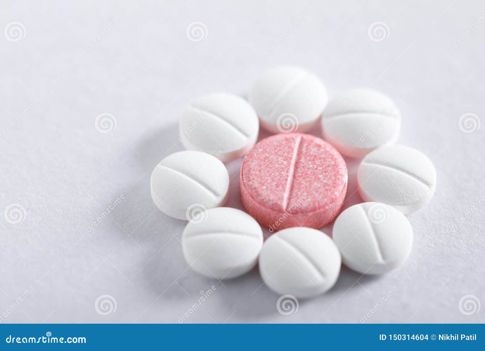 Medicine Tablets on White Background , Pharmacy Theme Stock Photo ...
