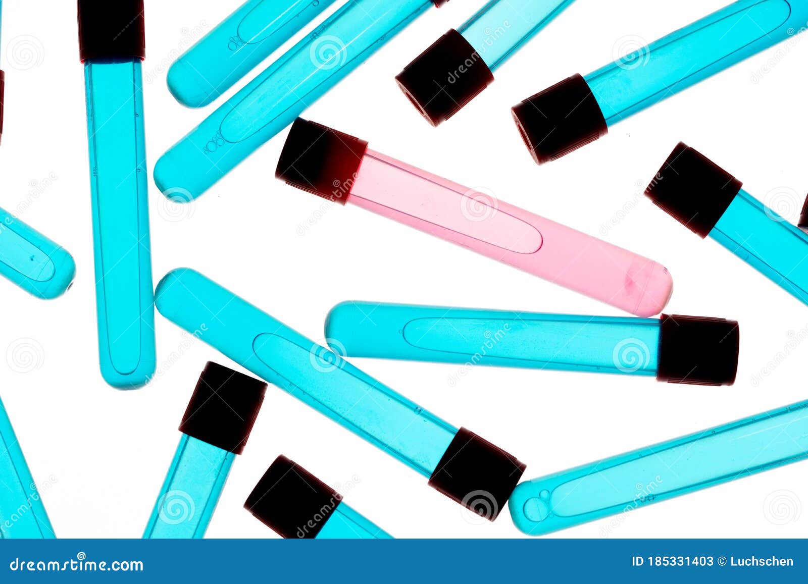 Medicine Test Tubes for Microbiological Collection Flat Lay, Top View ...