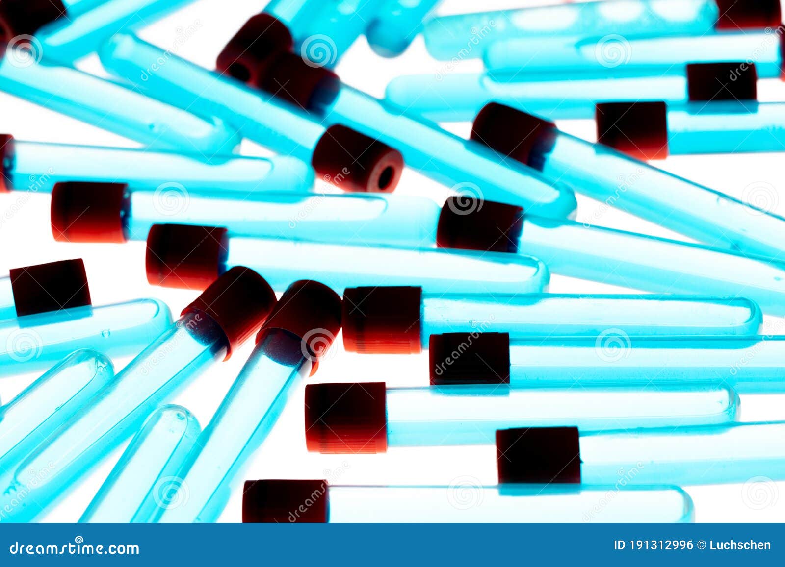 Medicine Test Tubes for Microbiological Collection Flat Lay, Top View ...