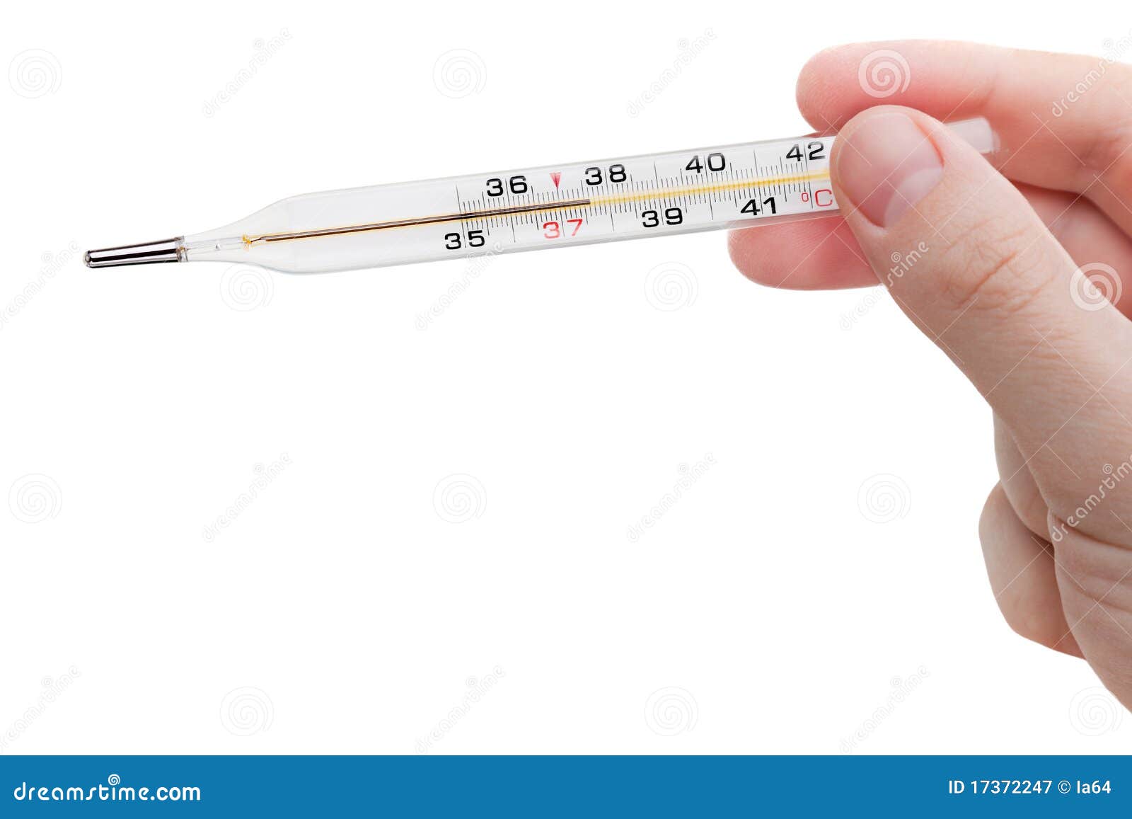 Medicine Thermometer in Hand Stock Image - Image of medical, care: 17372247