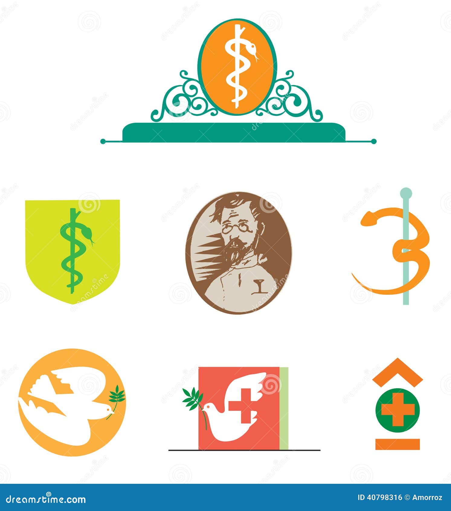 Medicine. Vector Set of the Logos Stock Vector - Illustration of ...