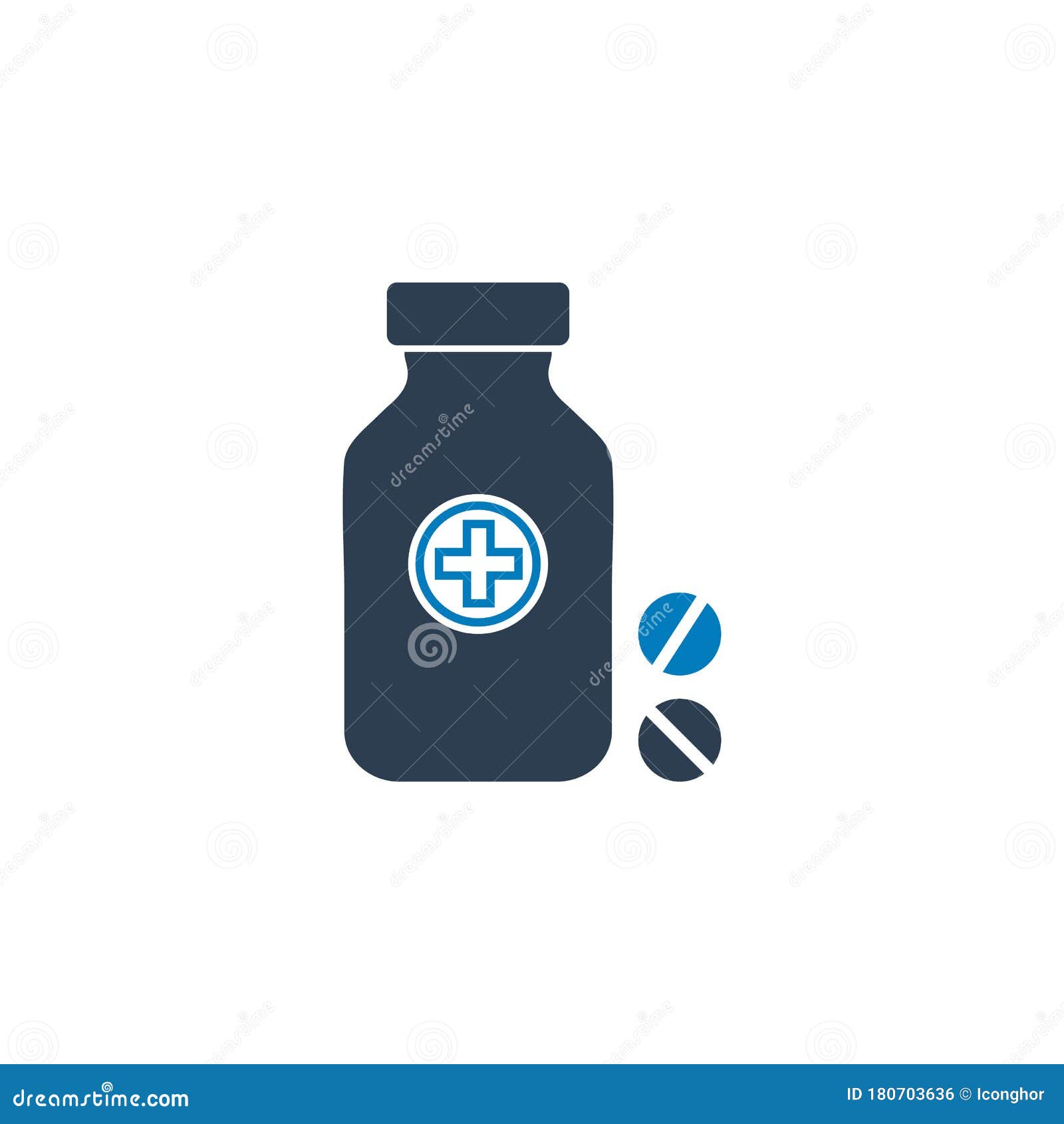 Medicine Vial icon. stock vector. Illustration of container - 180703636