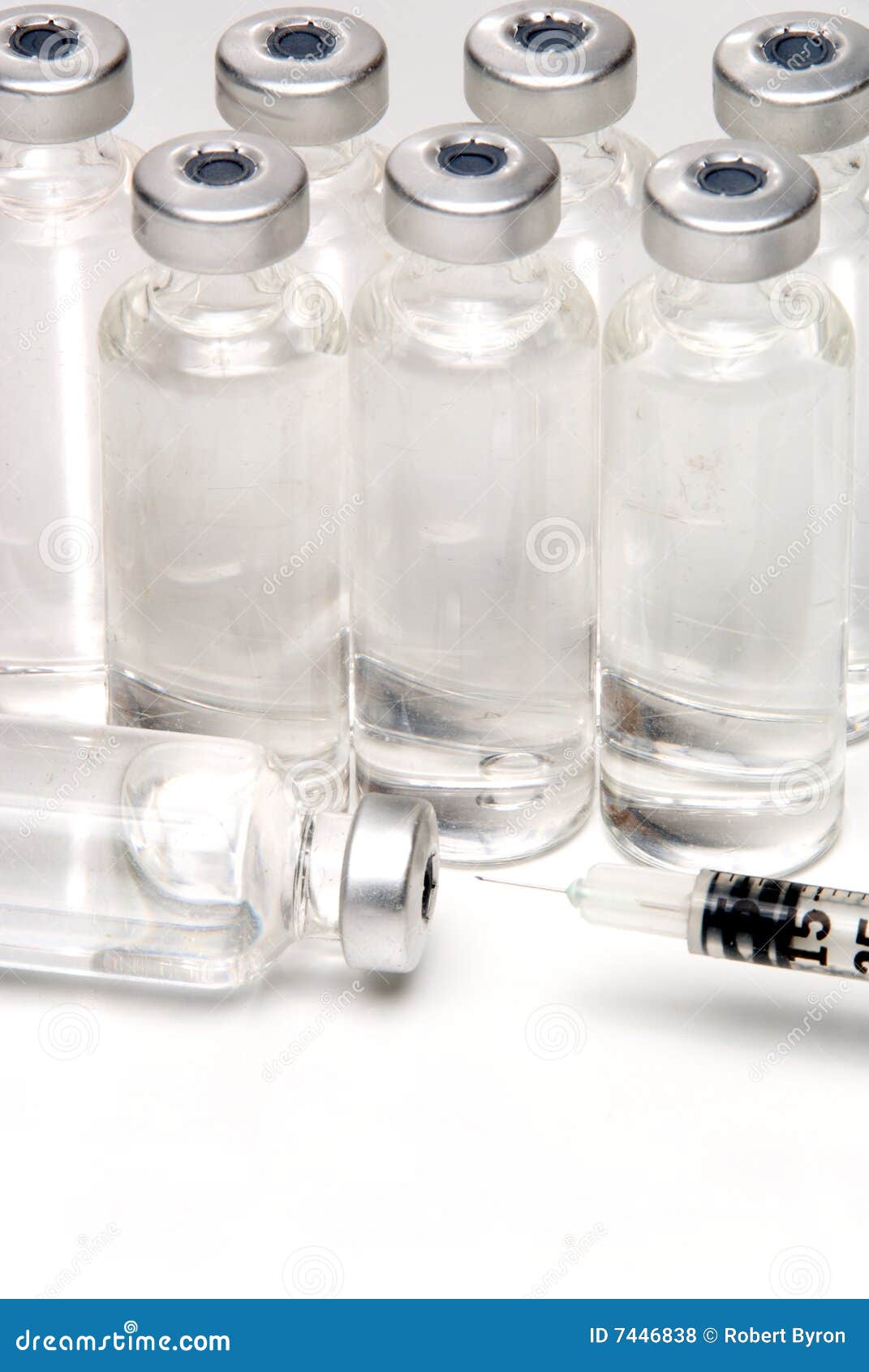 Medicine Vial and Syringe stock photo. Image of healthcare - 7446838