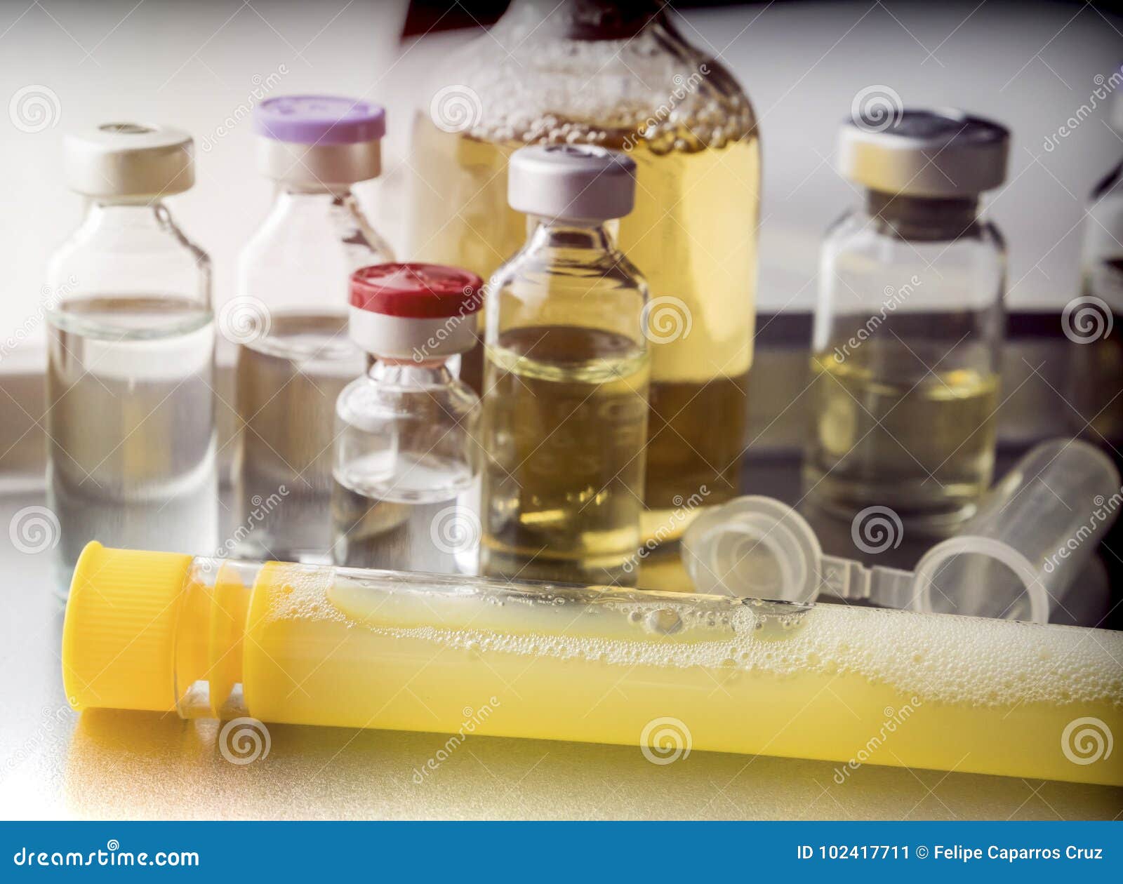 Medicine Vials Isolated on White Background, Conceptual Image Stock ...