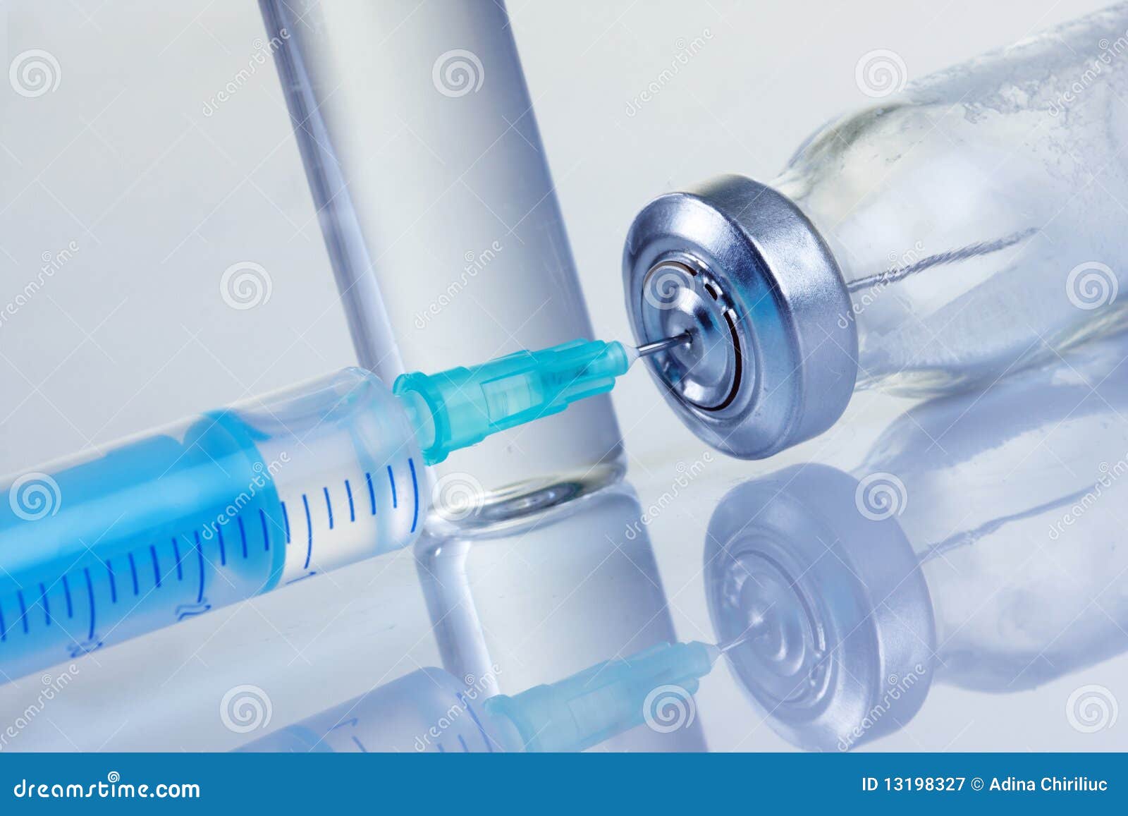 Medicine vials and syringe stock image. Image of inject - 13198327