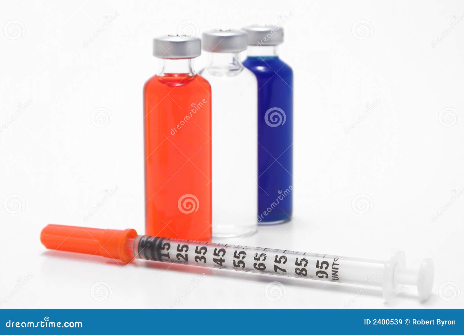 Medicine Vials and Syringe stock image. Image of bottle - 2400539