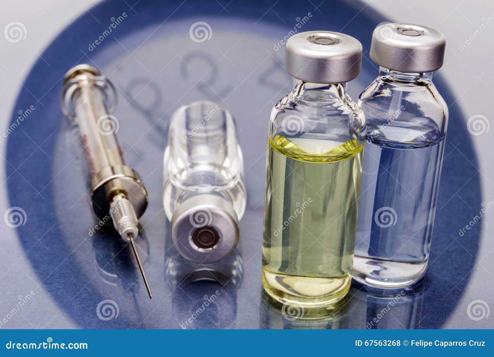 Medicine vials and syringe stock photo. Image of injectable - 67563268