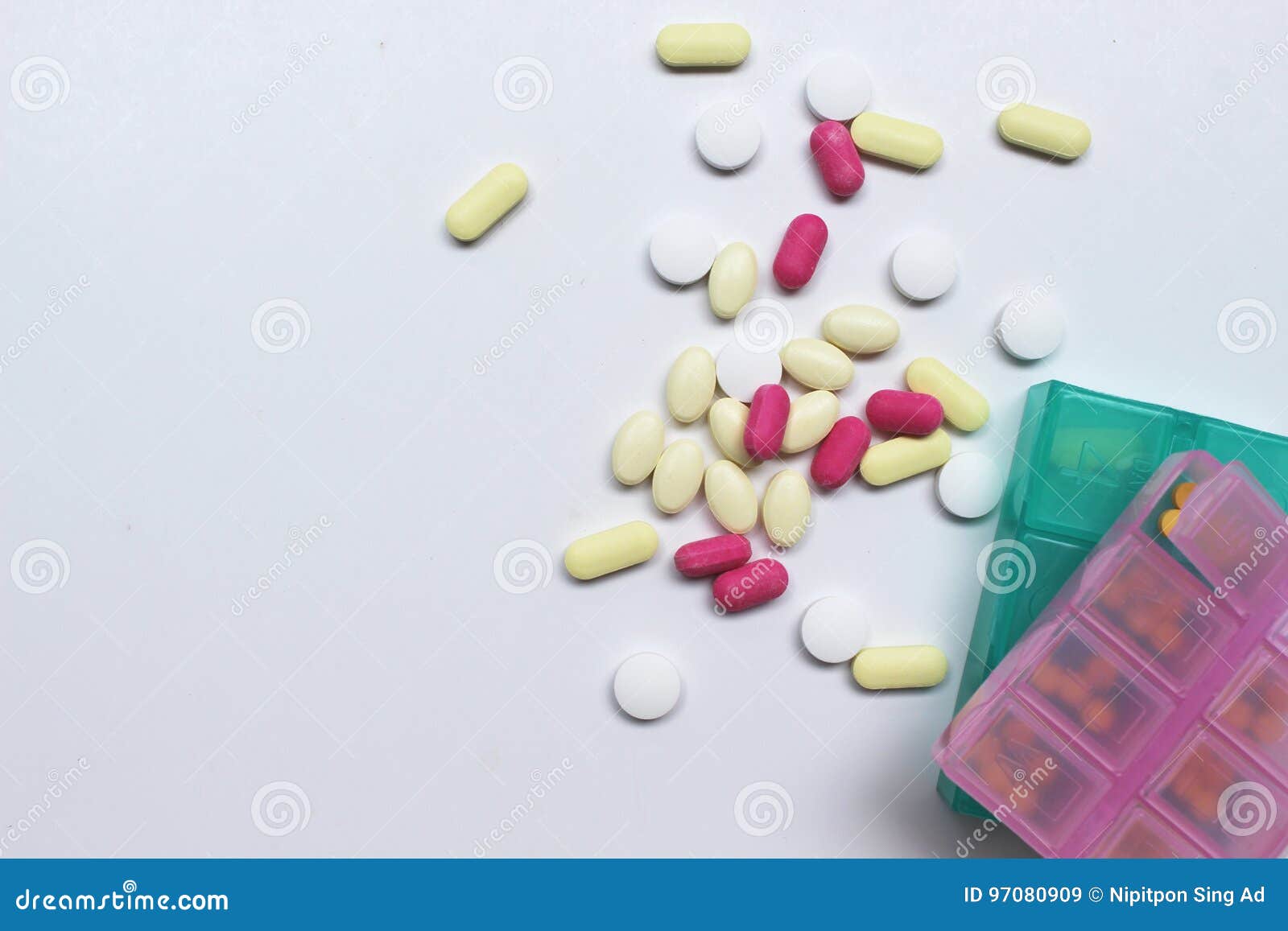Medicine on a White Background Stock Image - Image of prescription ...