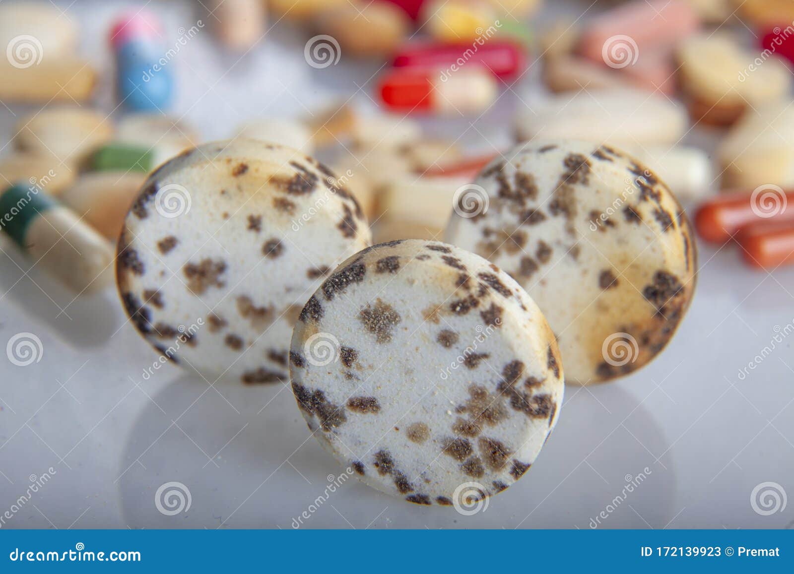 Decayed Pills No. One on Pose Stock Image - Image of pharmaceutics ...