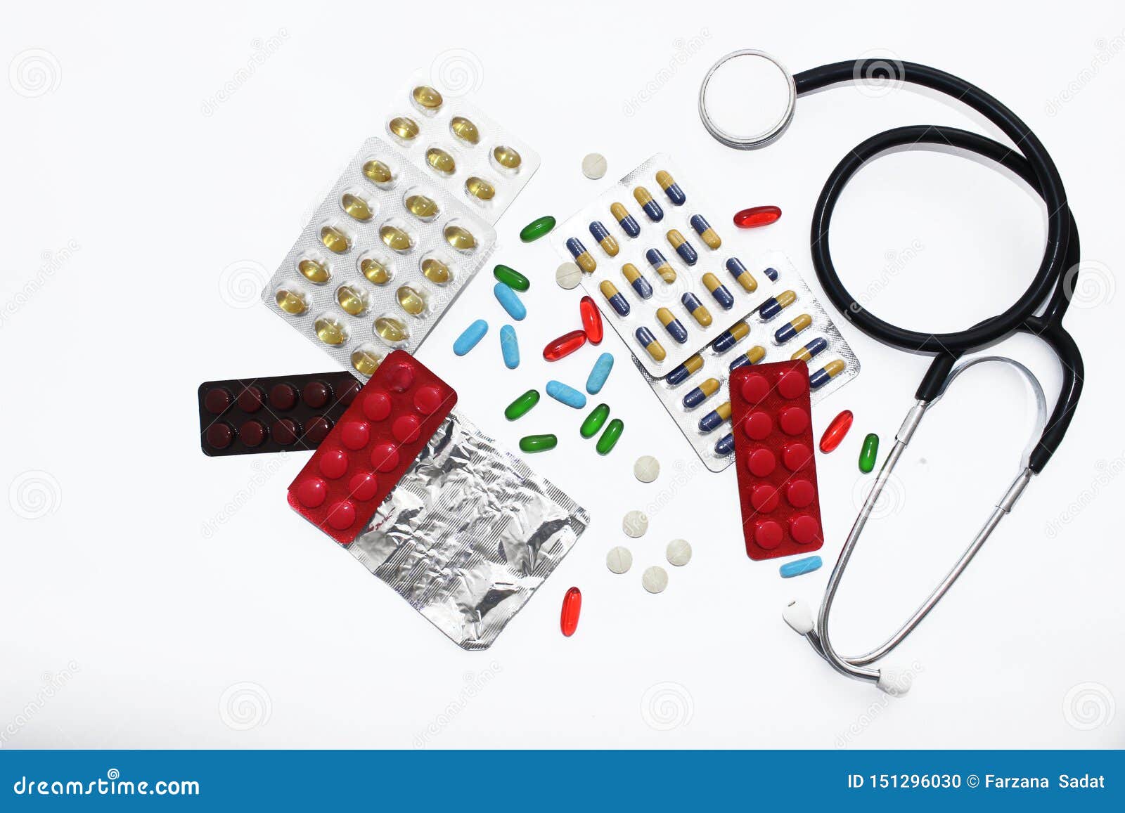 Medicines and tablets stock photo. Image of injection - 151296030