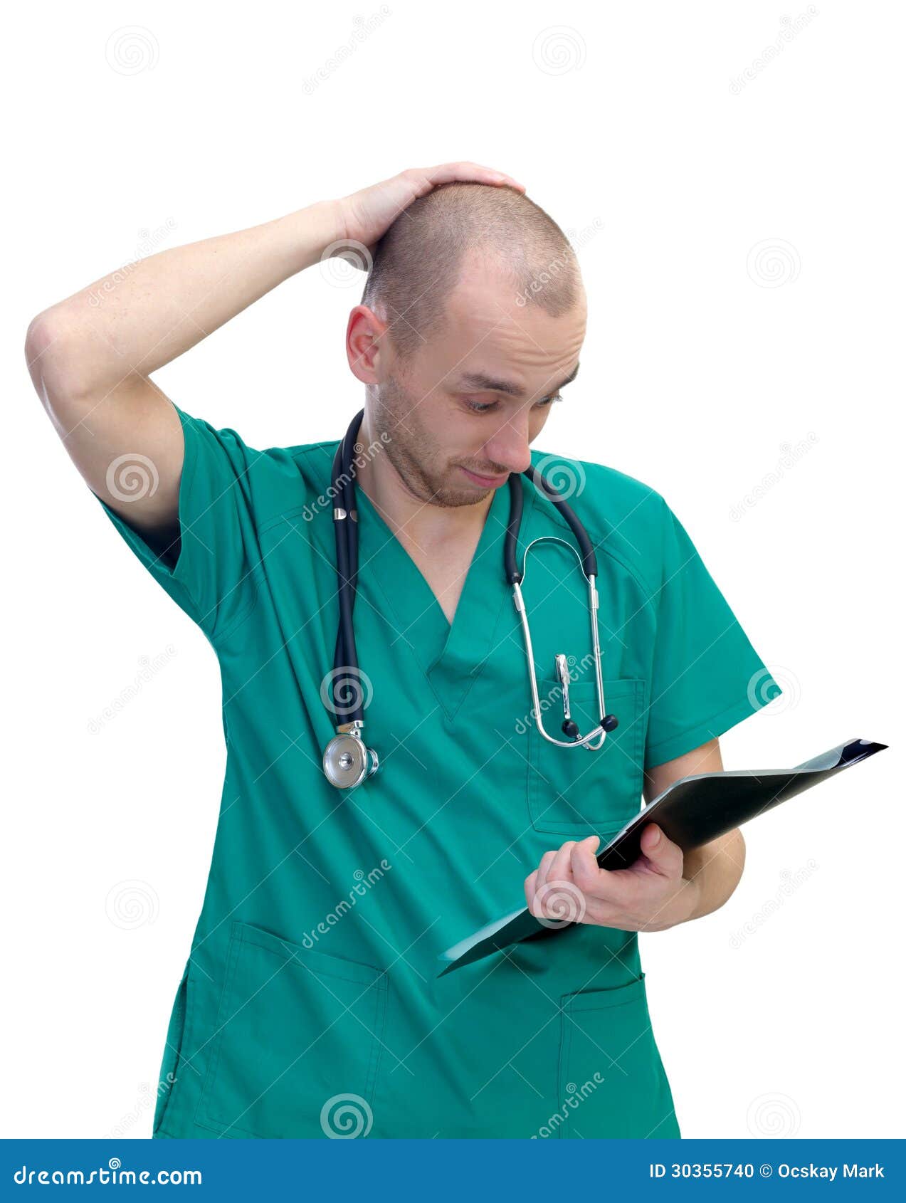 Medico confuso fotografia stock. Immagine di soltanto - 30355740