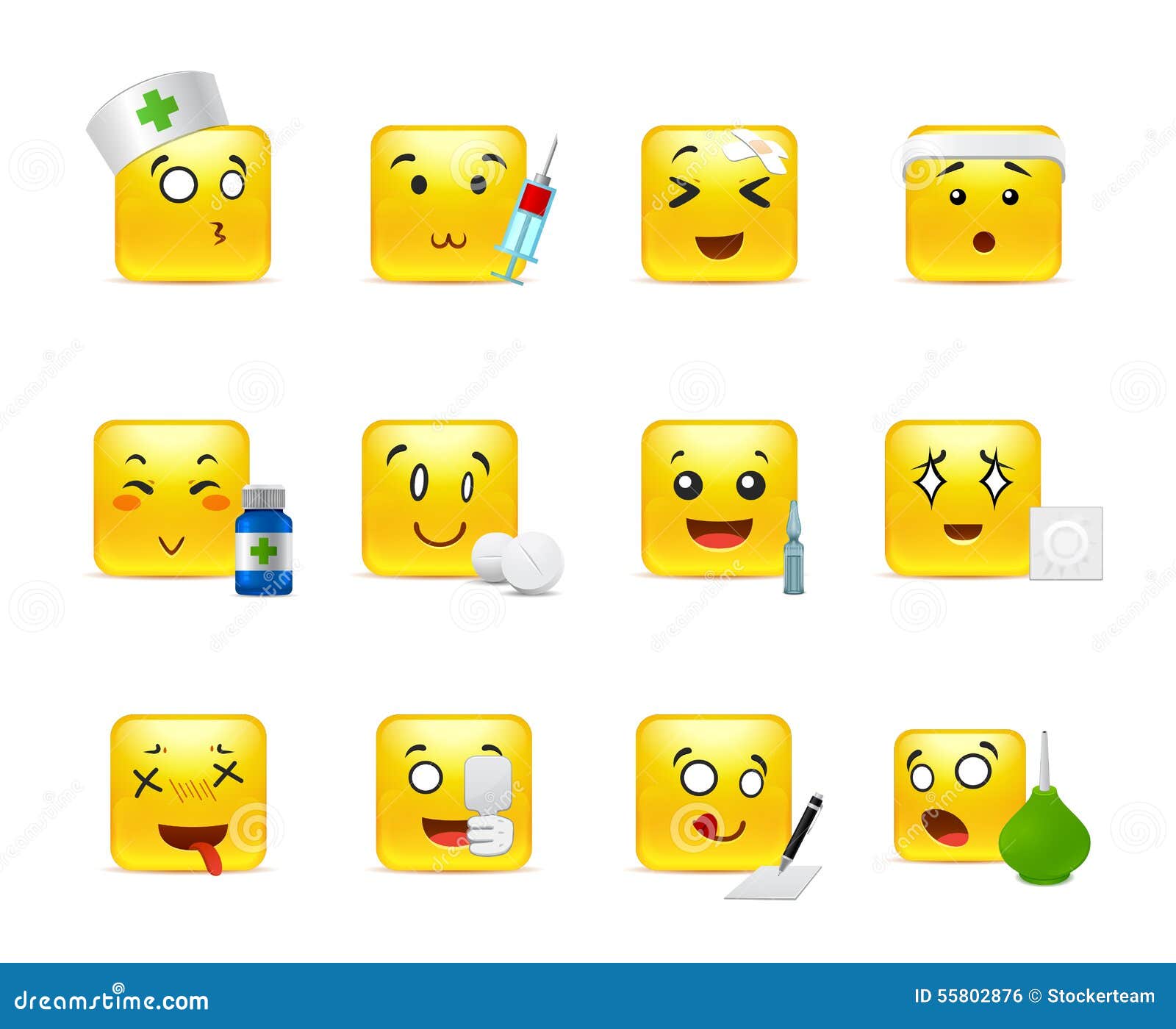 Medico degli emoticon illustrazione di stock. Illustrazione di cerchio ...